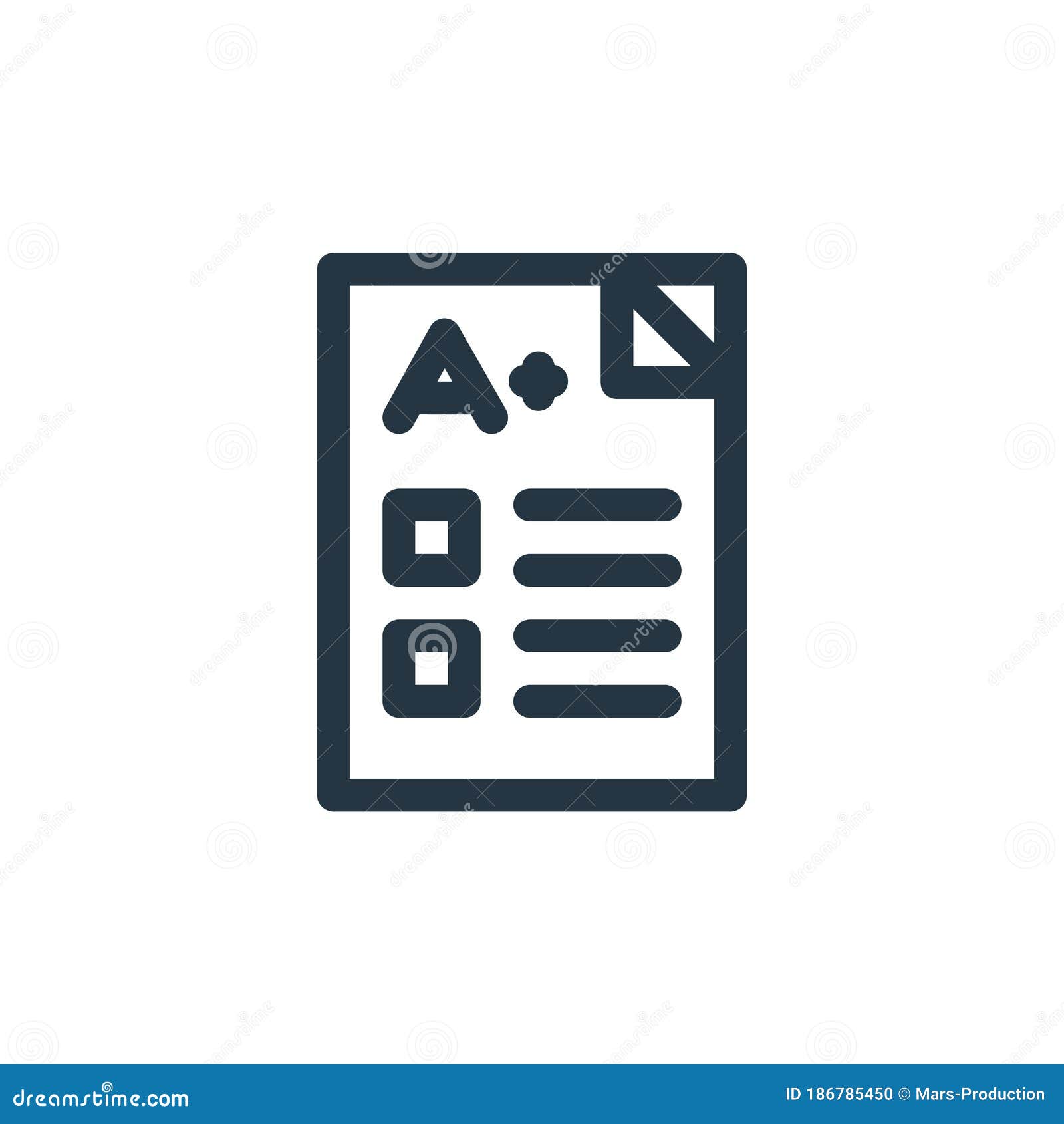 Exam Vector Icon. Exam Editable Stroke. Exam Linear Symbol for Use on ...