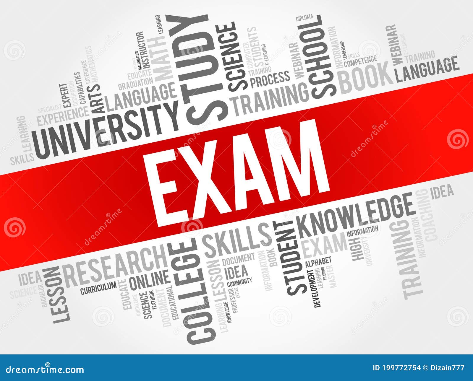 EXAM Word Cloud Collage Royalty-Free Stock Image | CartoonDealer.com ...