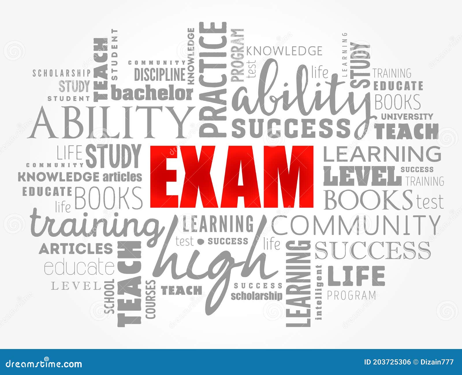 EXAM Word Cloud Collage Royalty-Free Stock Image | CartoonDealer.com ...