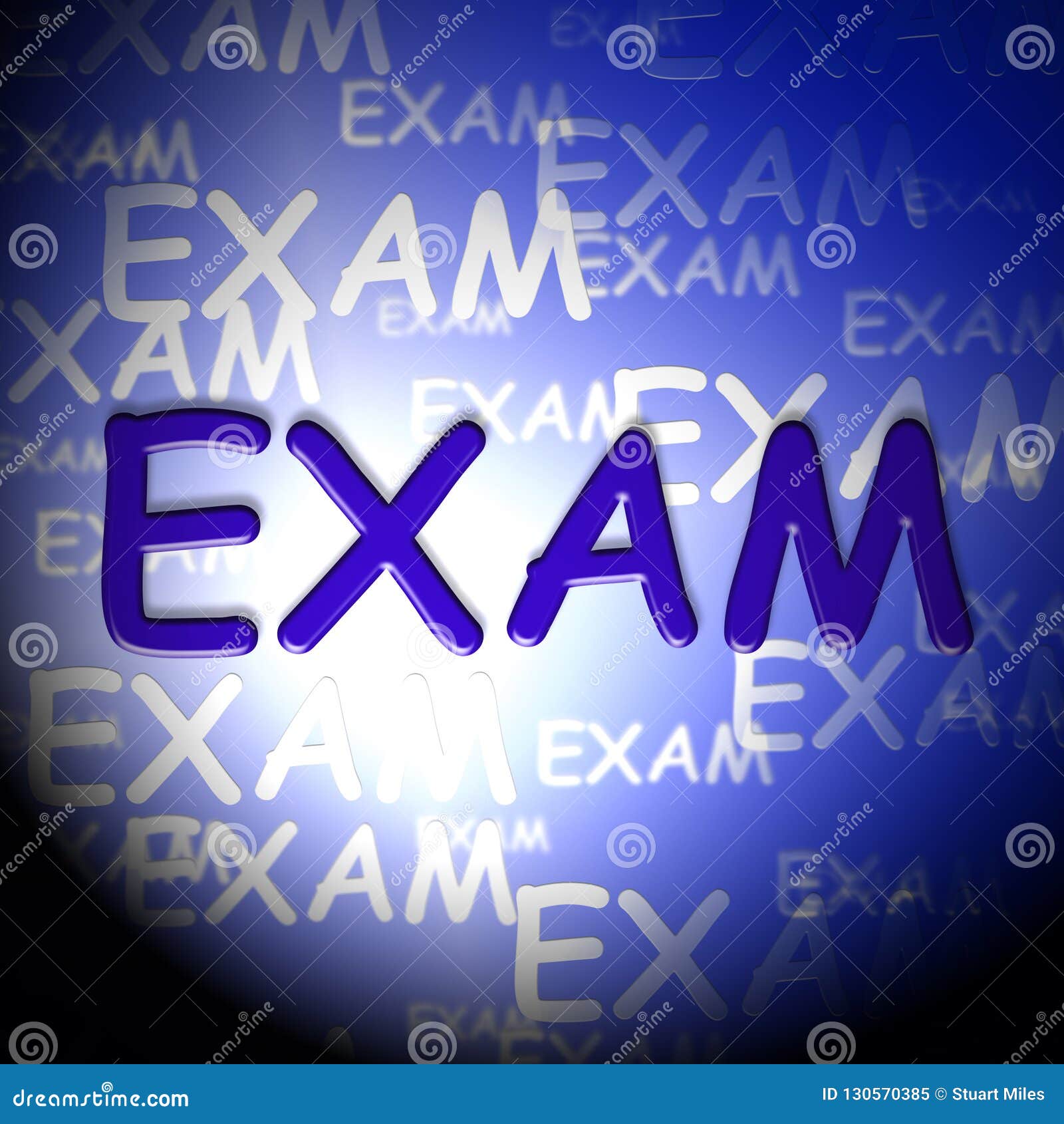 Exam Words Representing University Tests and Examination Stock ...