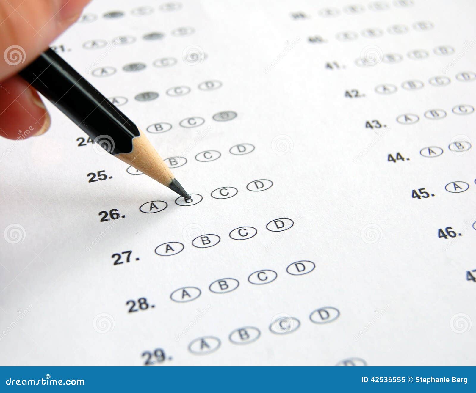 Examen de choix multiple image stock. Image of repères - 42536555