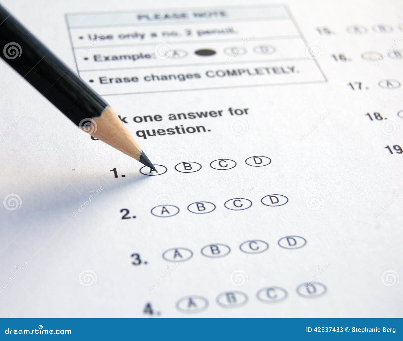 Examen de choix multiple image stock. Image du entrée - 42537433