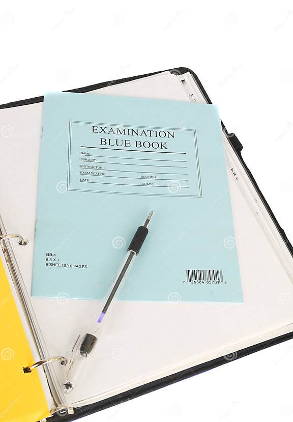 Examination blue book. stock photo. Image of info, empty - 10659740