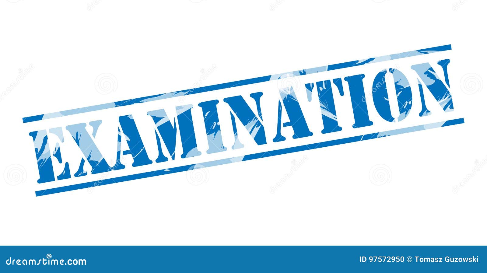 Examination blue stamp stock illustration. Illustration of rubber ...