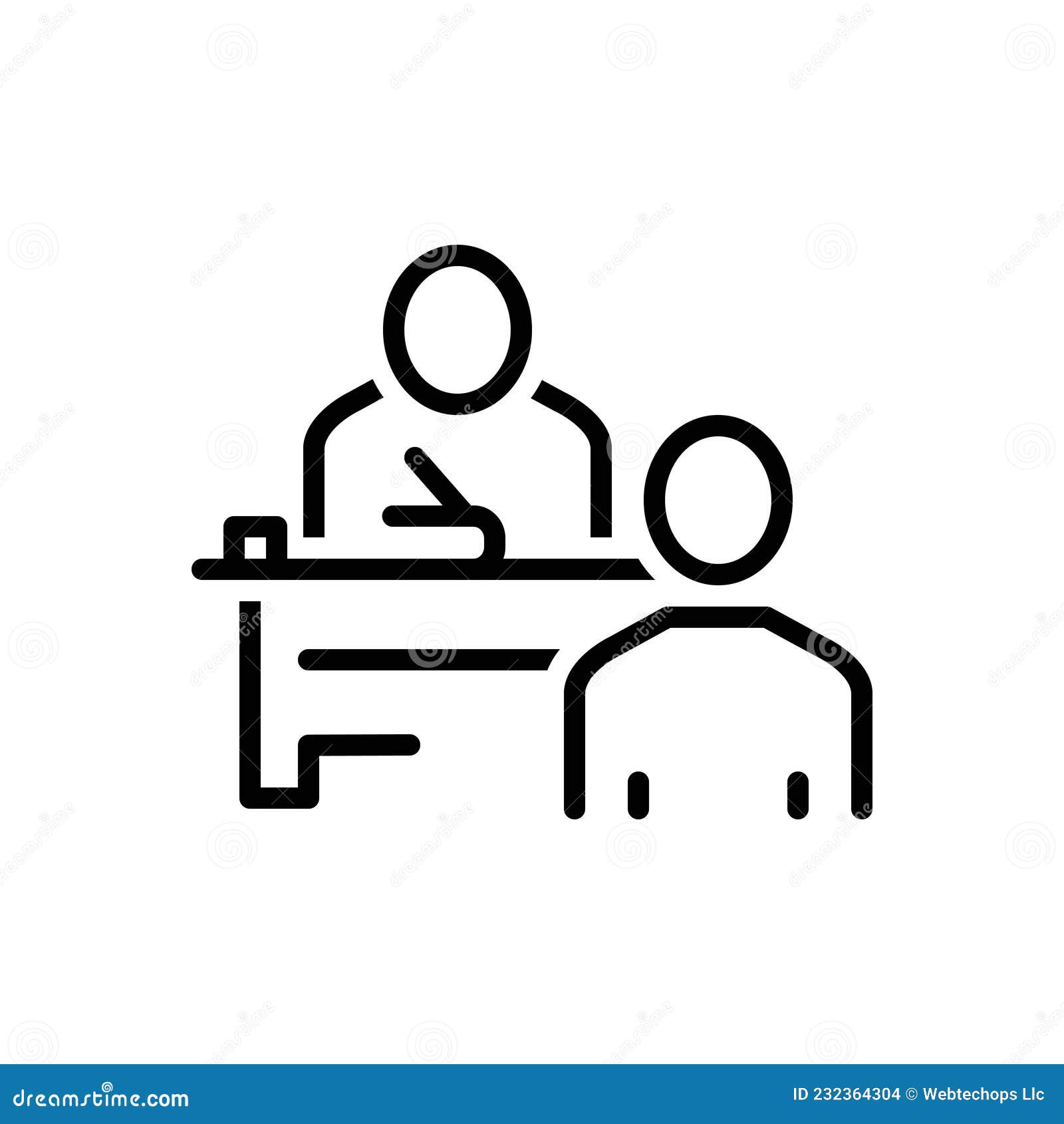 Black Line Icon for Examination, Test and Exam Stock Vector ...