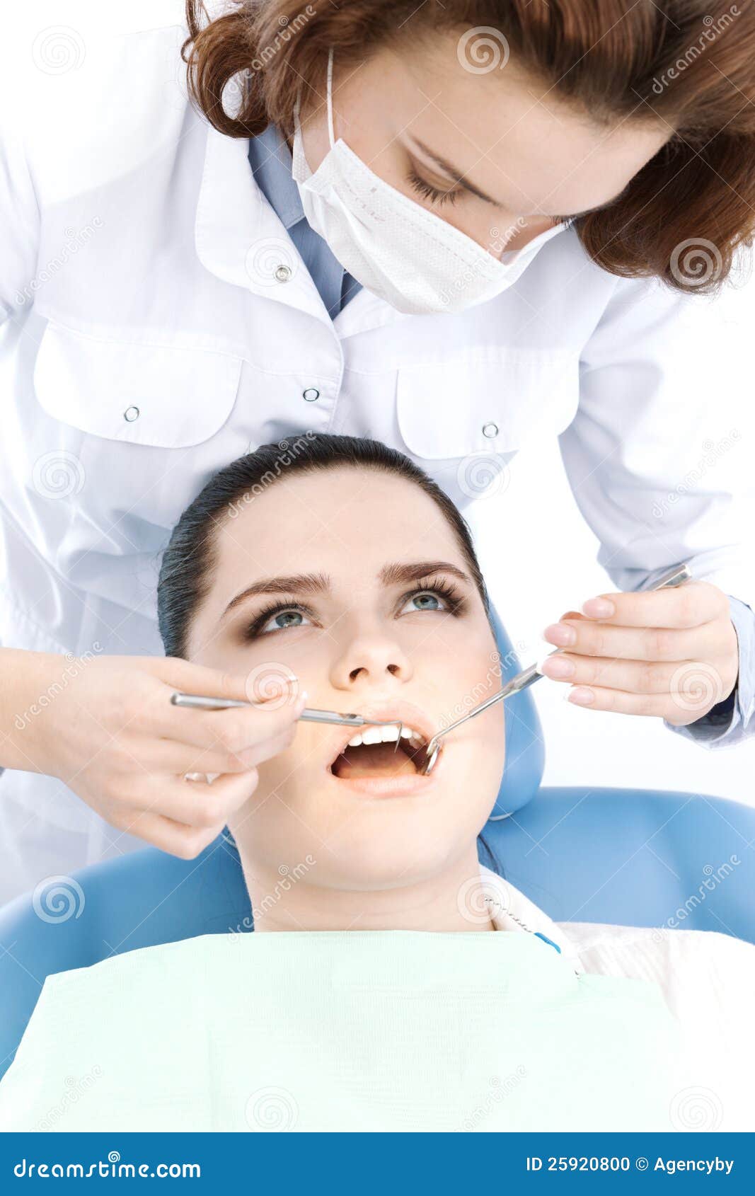 Examination of the Oral Cavity Stock Photo - Image of brunette, cure ...