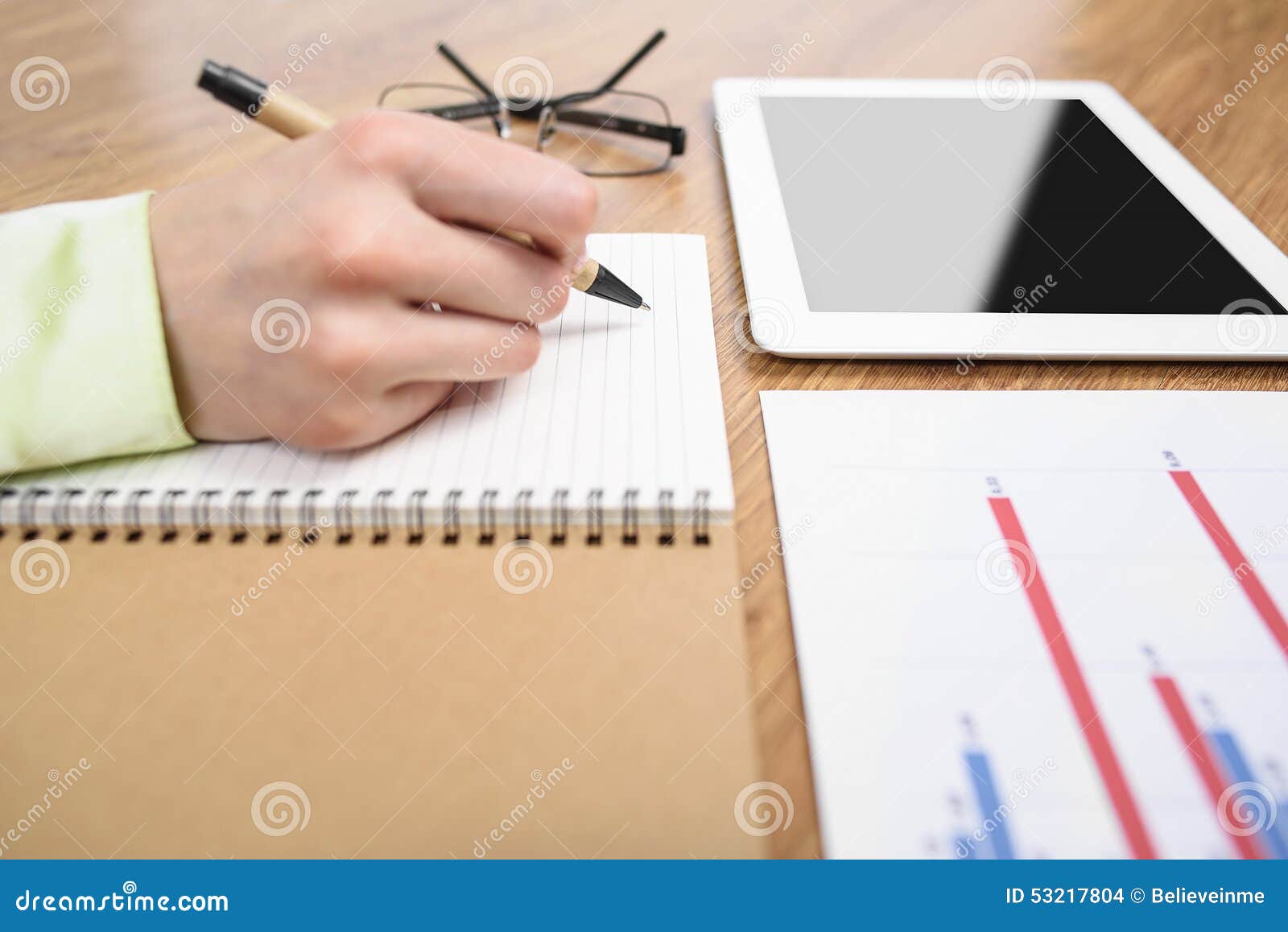Examination Paper on the Office Desk Stock Photo - Image of evaluate ...