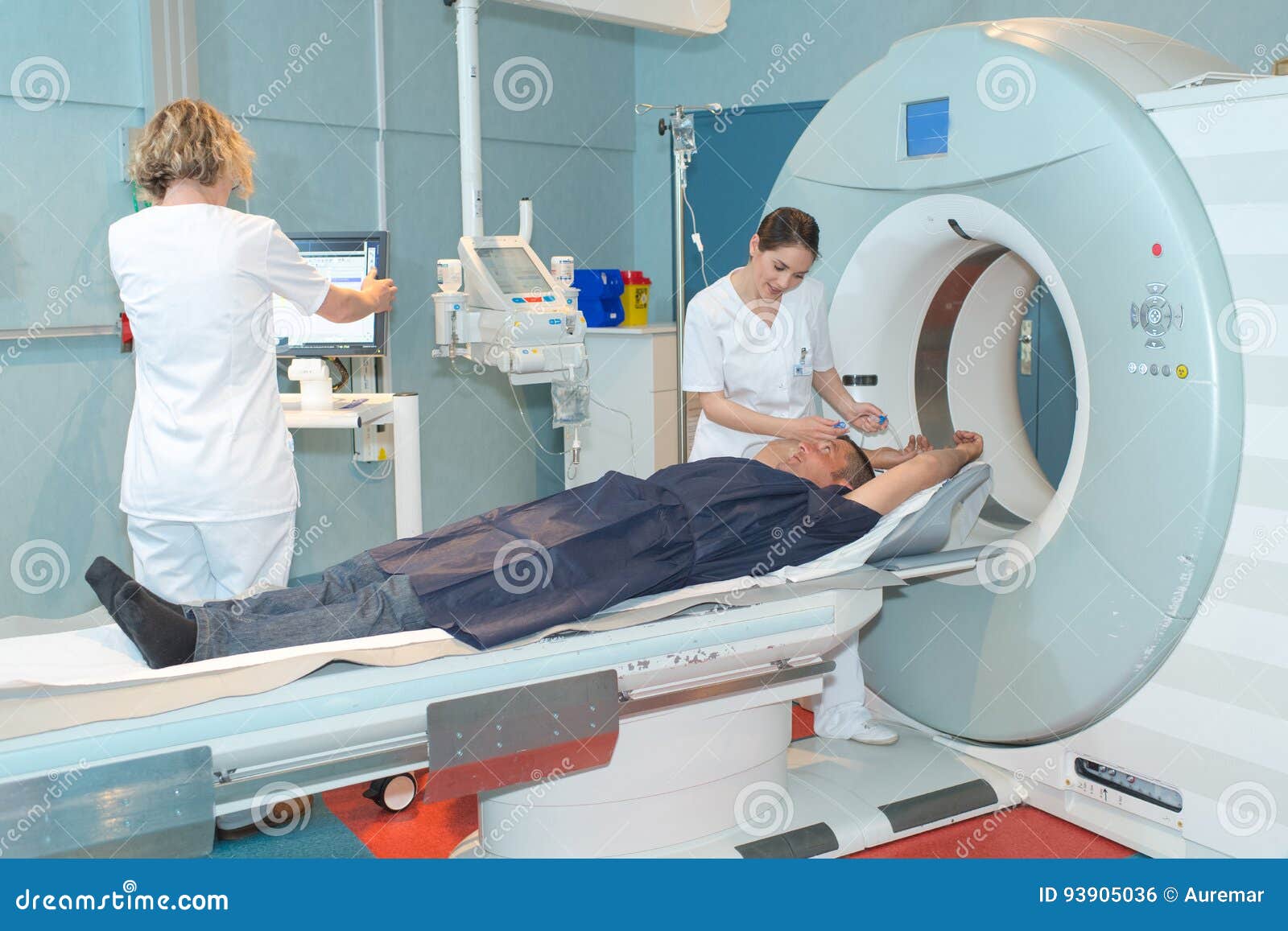Examination Patient Using Angiograph Stock Photo - Image of people ...