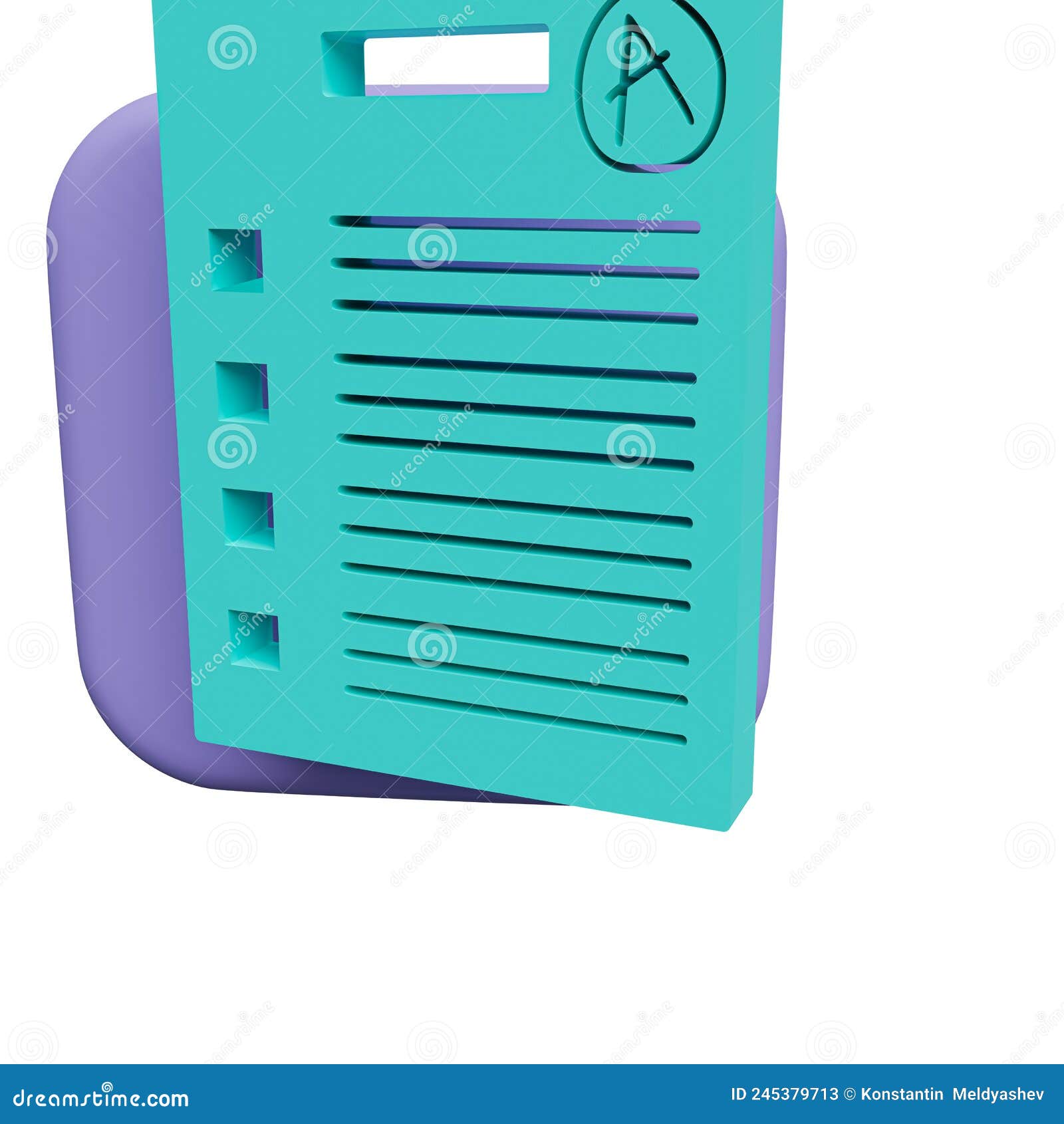 Examination Test with Score Excellent 3d Icon Render Illustration Stock ...