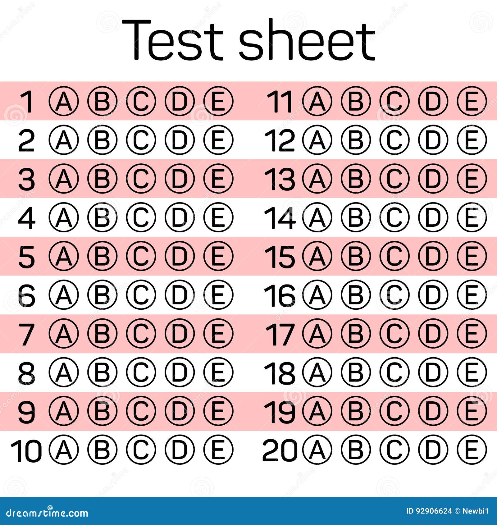 Examination Test Sheet. Education Concept Cartoon Vector ...