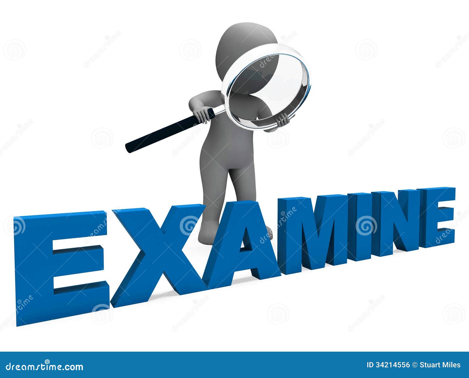 Examine Character Shows Examination Stock Illustration - Illustration ...