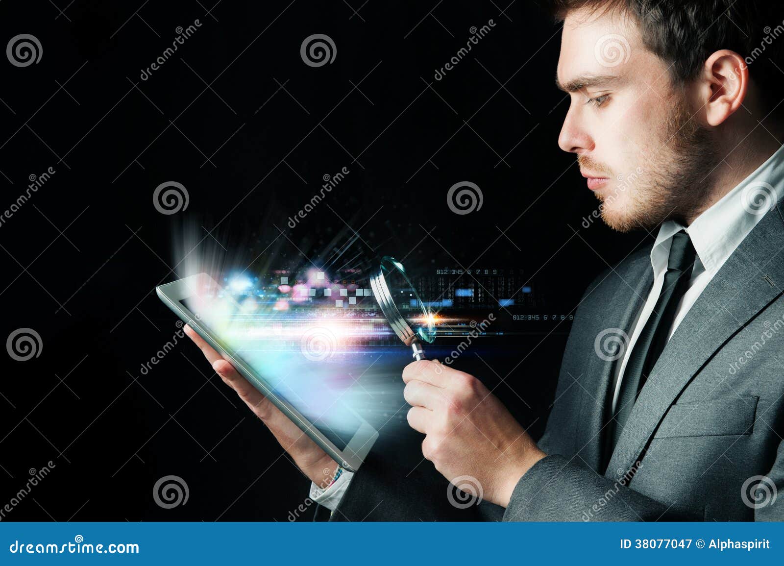 Examine a computer stock image. Image of lens, magnification - 38077047