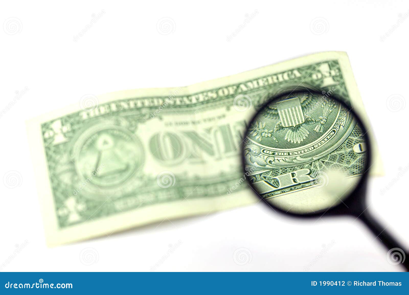 Examine the dollar #3 stock photo. Image of examine, bill - 1990412