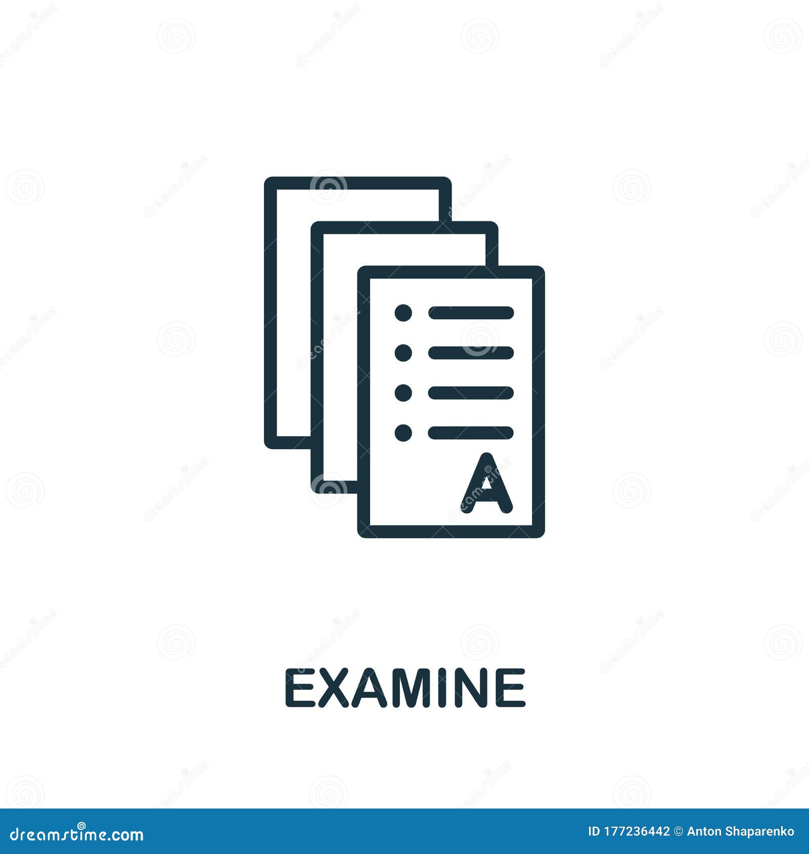 Examine Icon. Simple Element from Audit Collection Stock Illustration ...