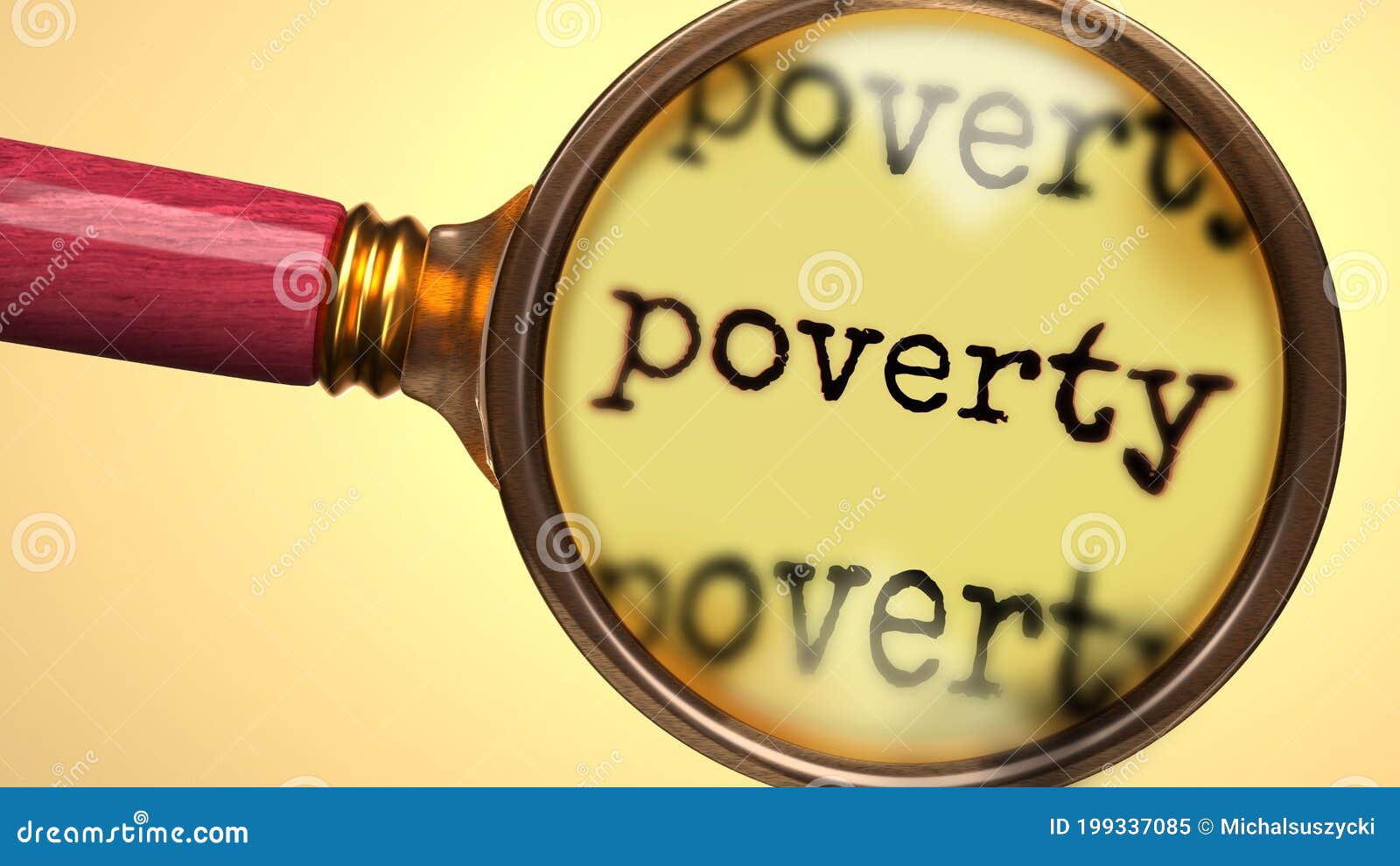 Examine And Study Poverty, Showed As A Magnify Glass And Word Poverty ... Examine And Study Poverty, Showed As A Magnify Glass And Word Poverty ...