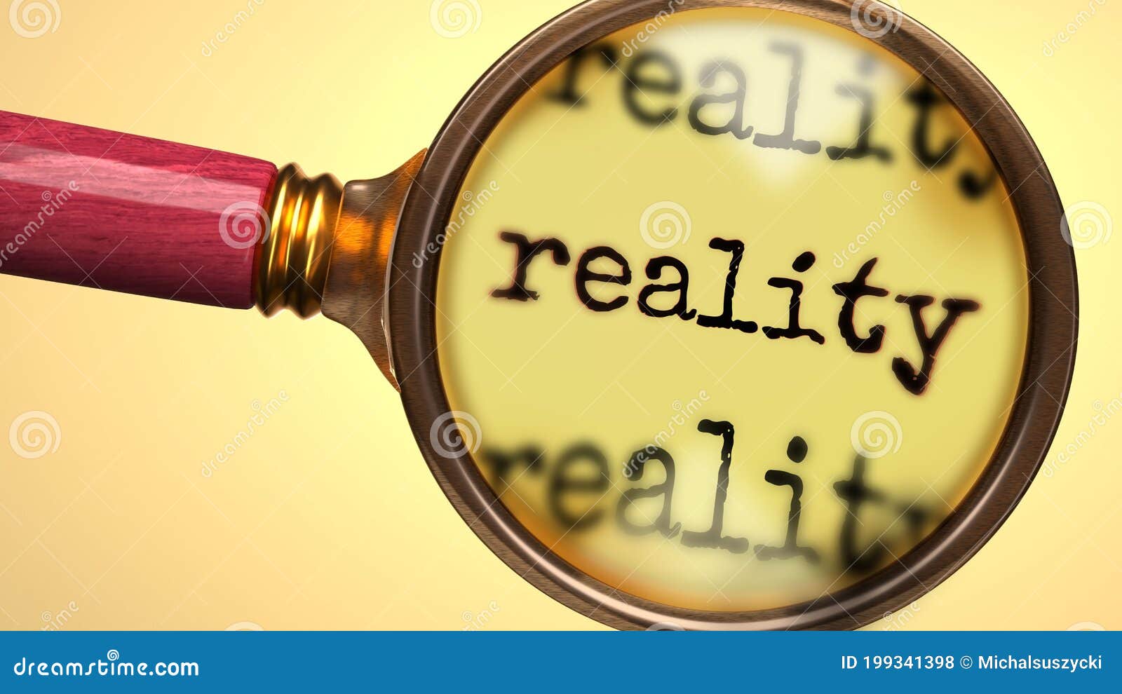 Examine and Study Reality, Showed As a Magnify Glass and Word Reality ...