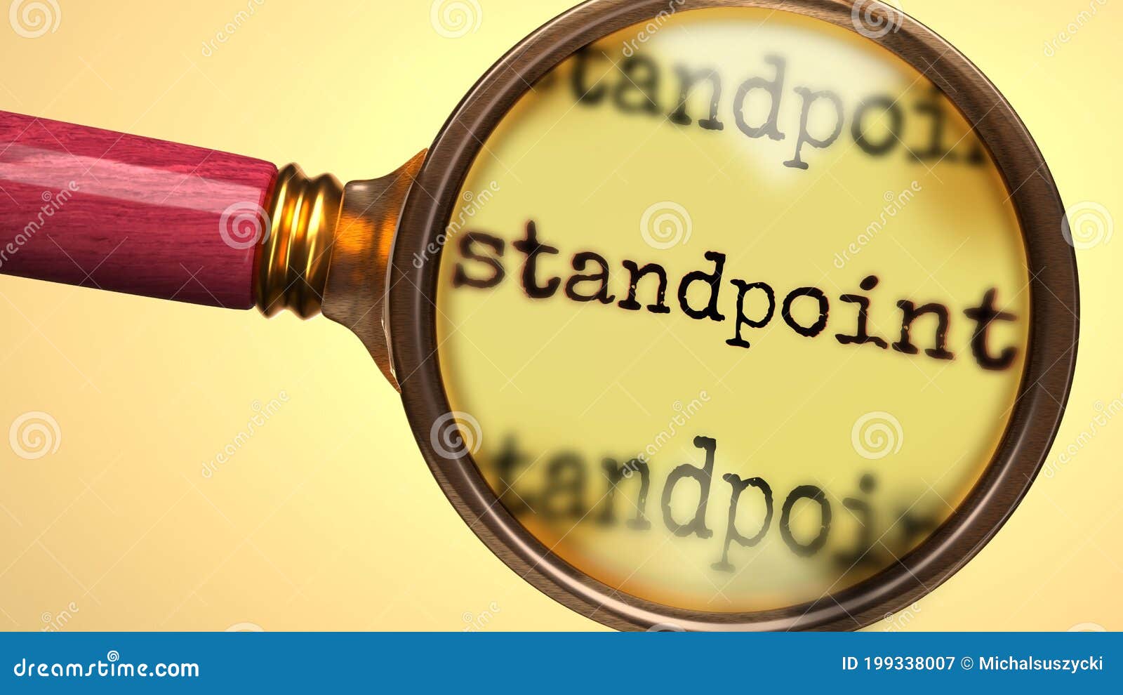 Examine And Study Standpoint, Showed As A Magnify Glass And Word ...