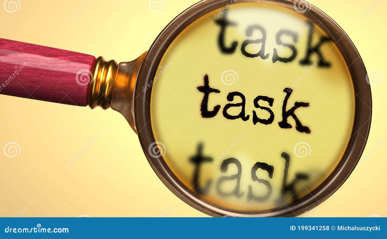 Examine and Study Task, Showed As a Magnify Glass and Word Task To ...