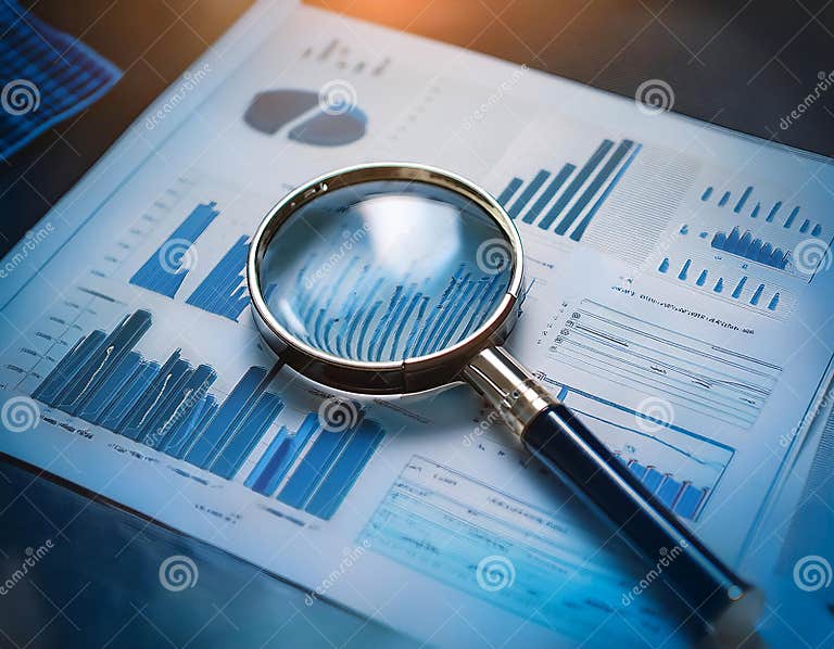 Examining and Analysis Processes, Featuring Elements Like Magnifying ...