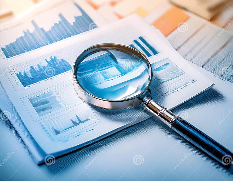 Examining and Analysis Processes, Featuring Elements Like Magnifying ...