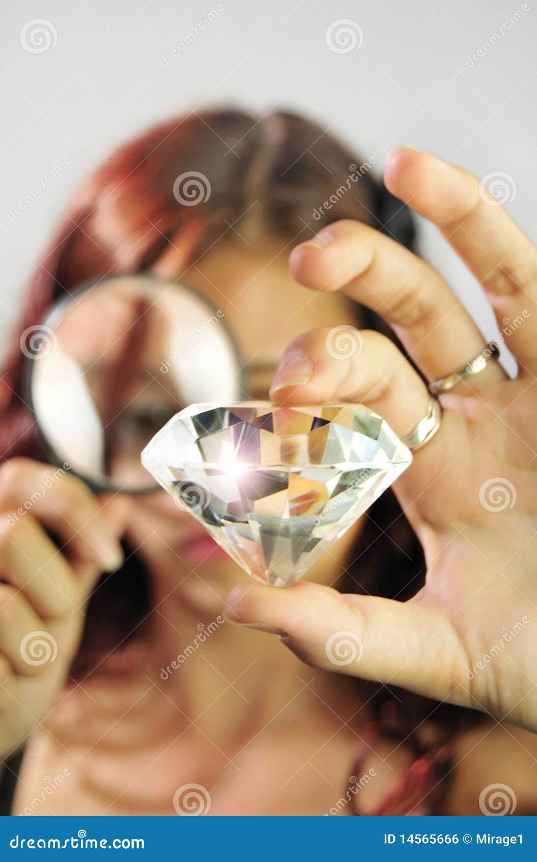 Examining a Giant Diamond stock photo. Image of grey - 14565666