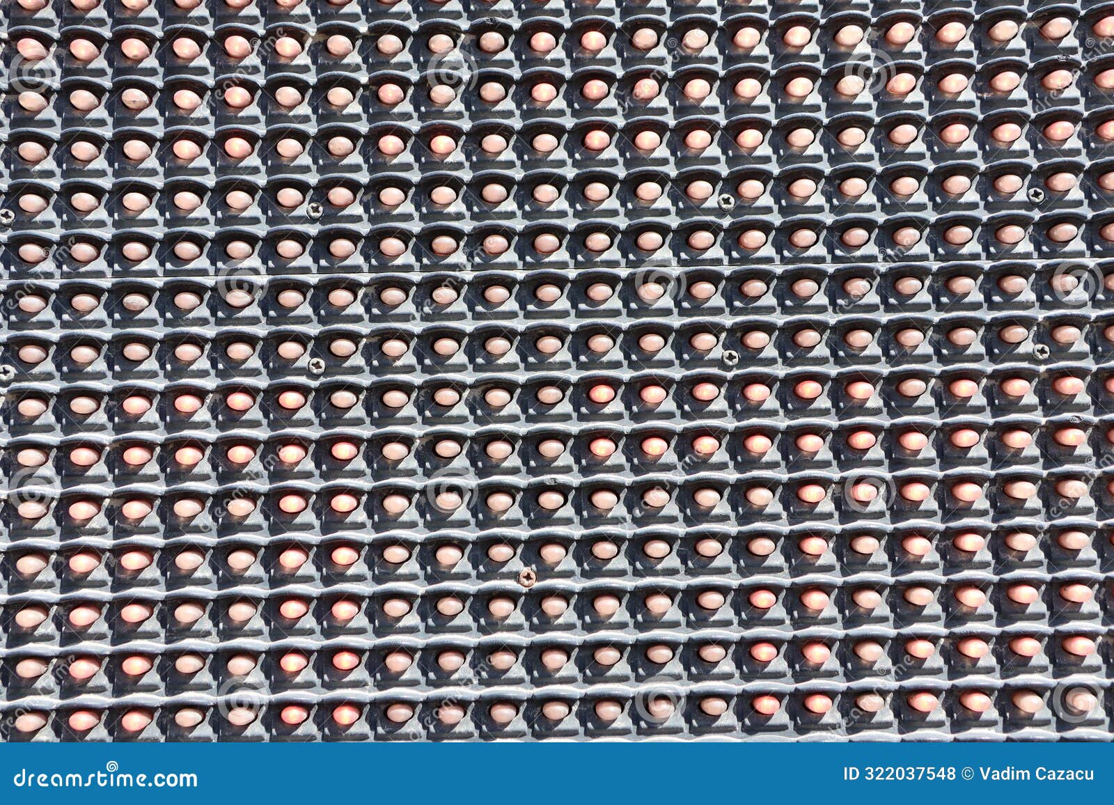 Examining a LED Display Up Closely, Showing an Accurate Alignment of ...