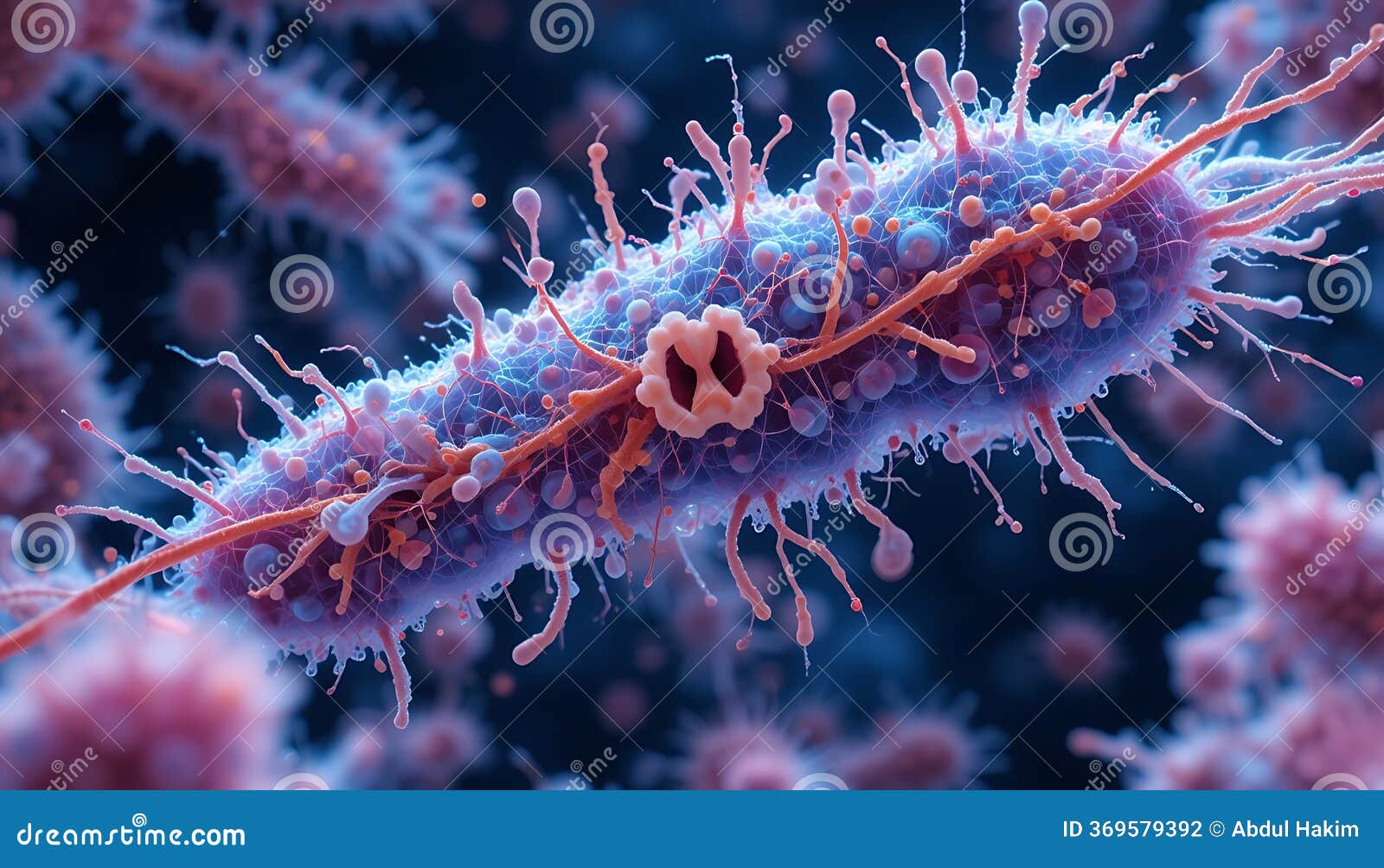 Examining Microscopic Parasite Euglena With Visible Structures And ...
