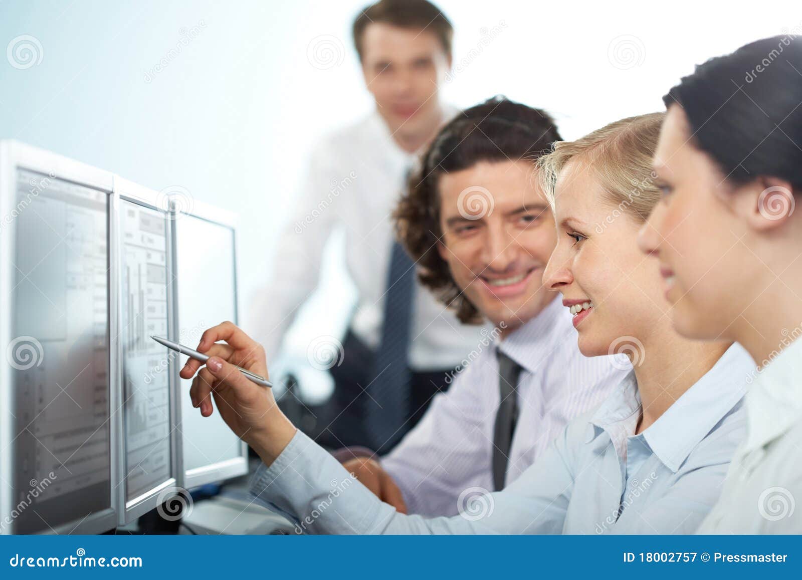 Examining overall results stock image. Image of executive - 18002757