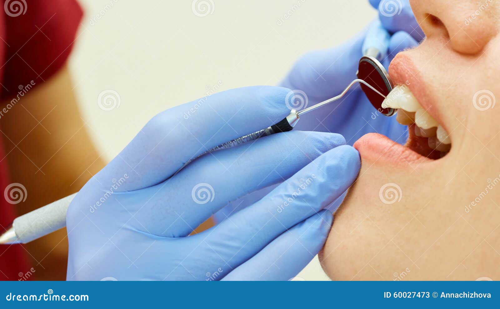 Examining teeth stock image. Image of medical, adult - 60027473