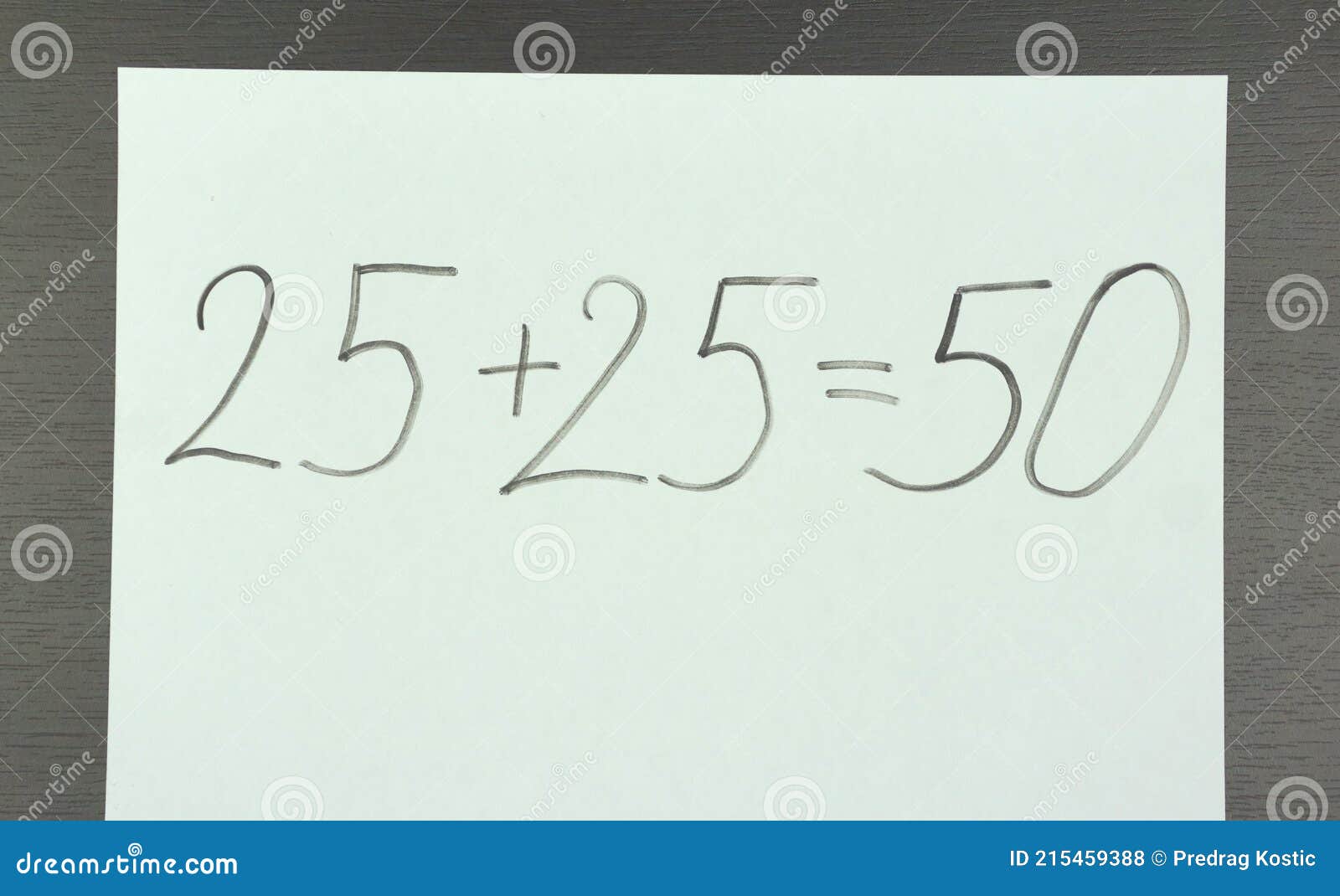 25 + 25 = 50. stock photo. Image of brand, pattern, line - 215459388