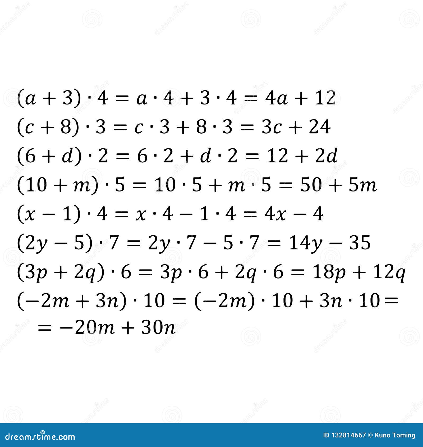 Example Of Algebraic Problem Of Opening Brackets Multiplication Of ...