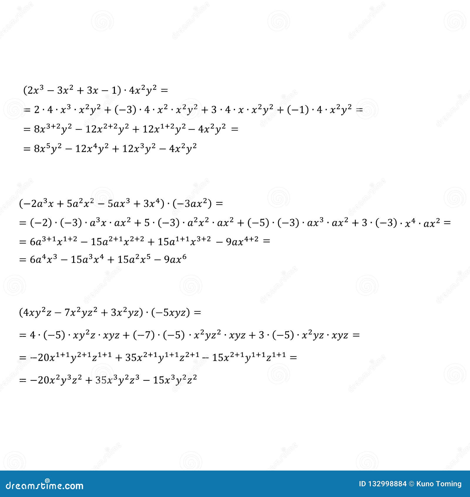 Example of Algebraic Problem of Opening Brackets Multiplication of ...