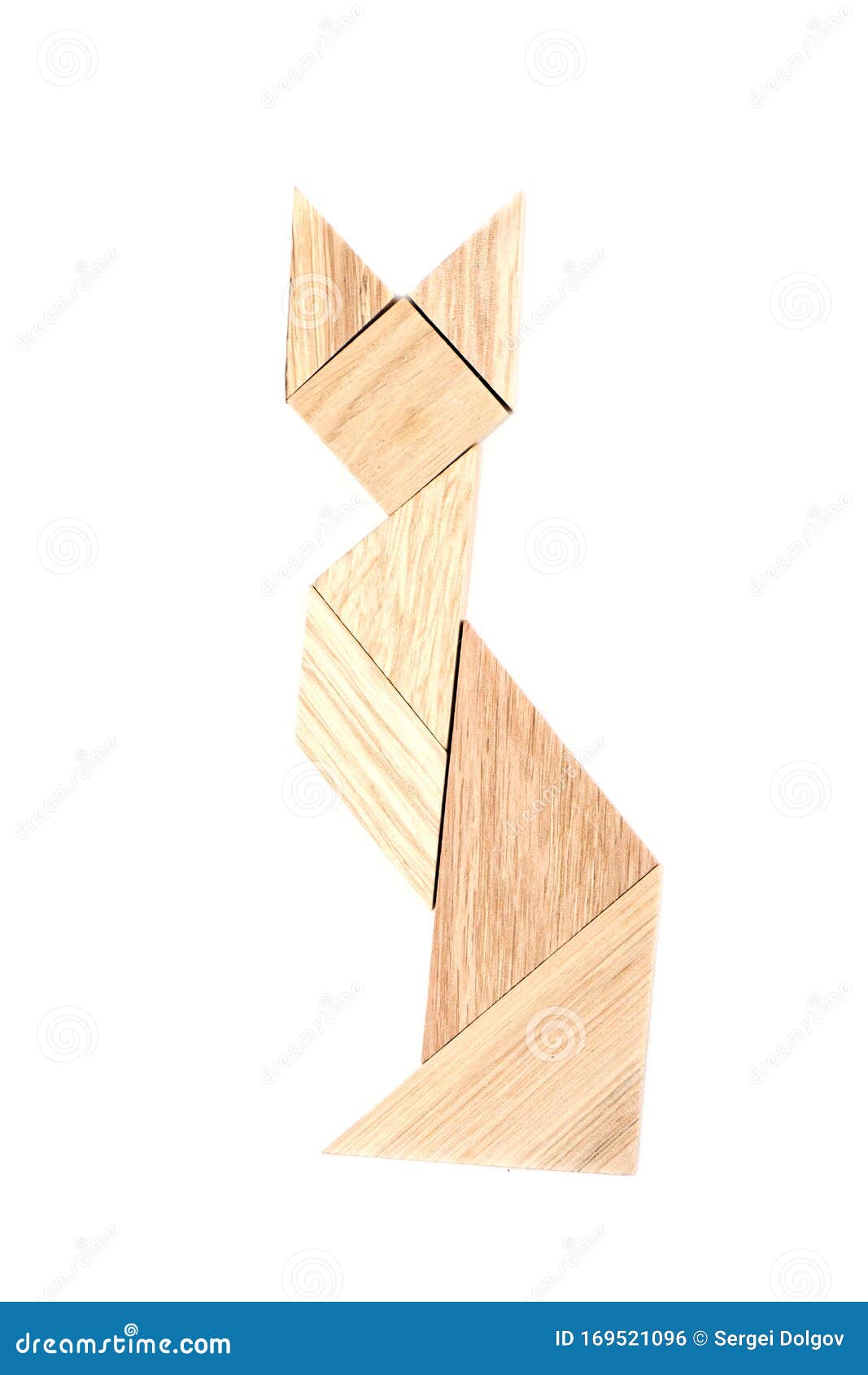 An Example of an Assembled Tangram Puzzle Stock Photo - Image of ...