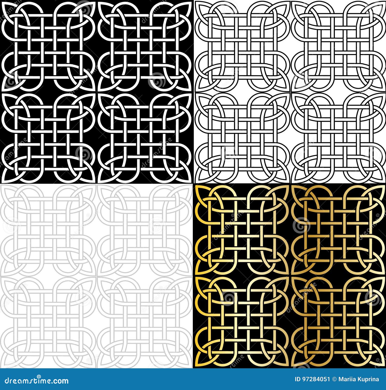Example for the Background Pattern in the Style of Celtic Knots. Stock ...