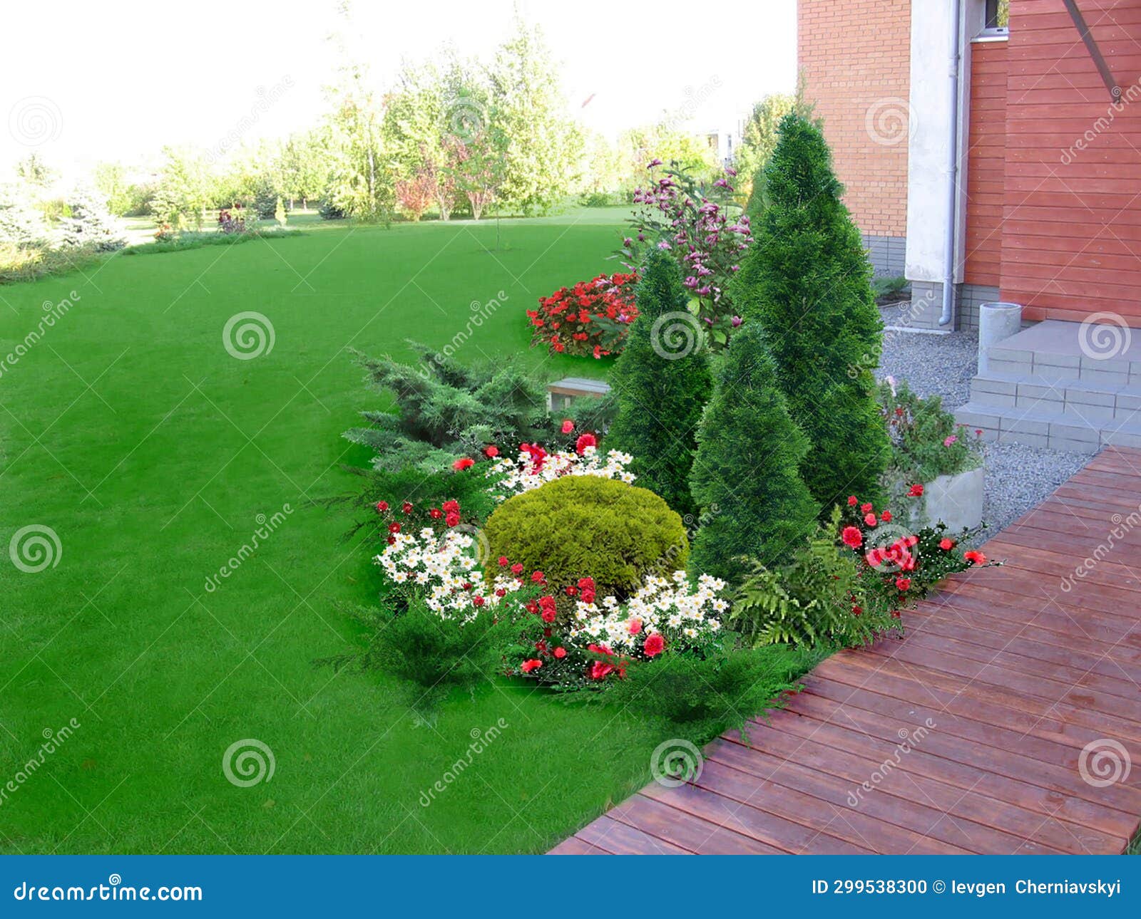 Example of Backyard Decorating and Natural Grounds Surrounding a Home ...