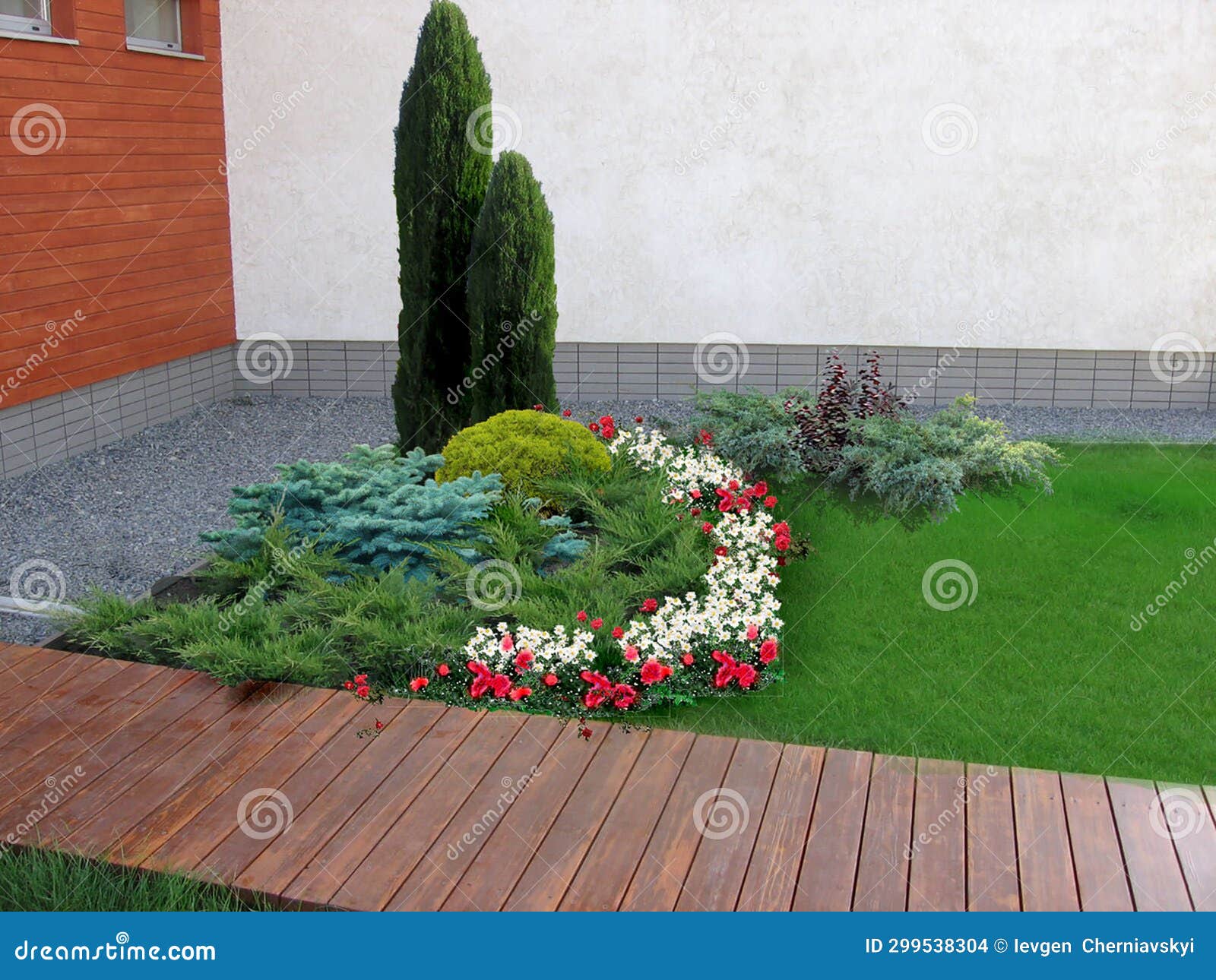 Example of Backyard Decorating and Natural Grounds Surrounding a Home ...