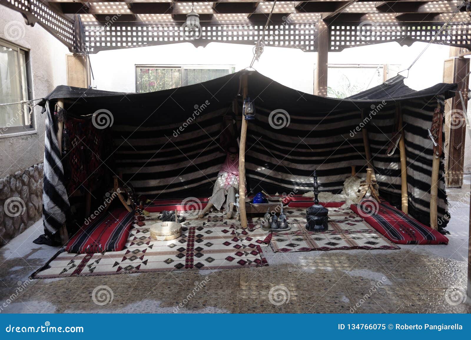 Example of Bedouin tent stock image. Image of traditional - 134766075
