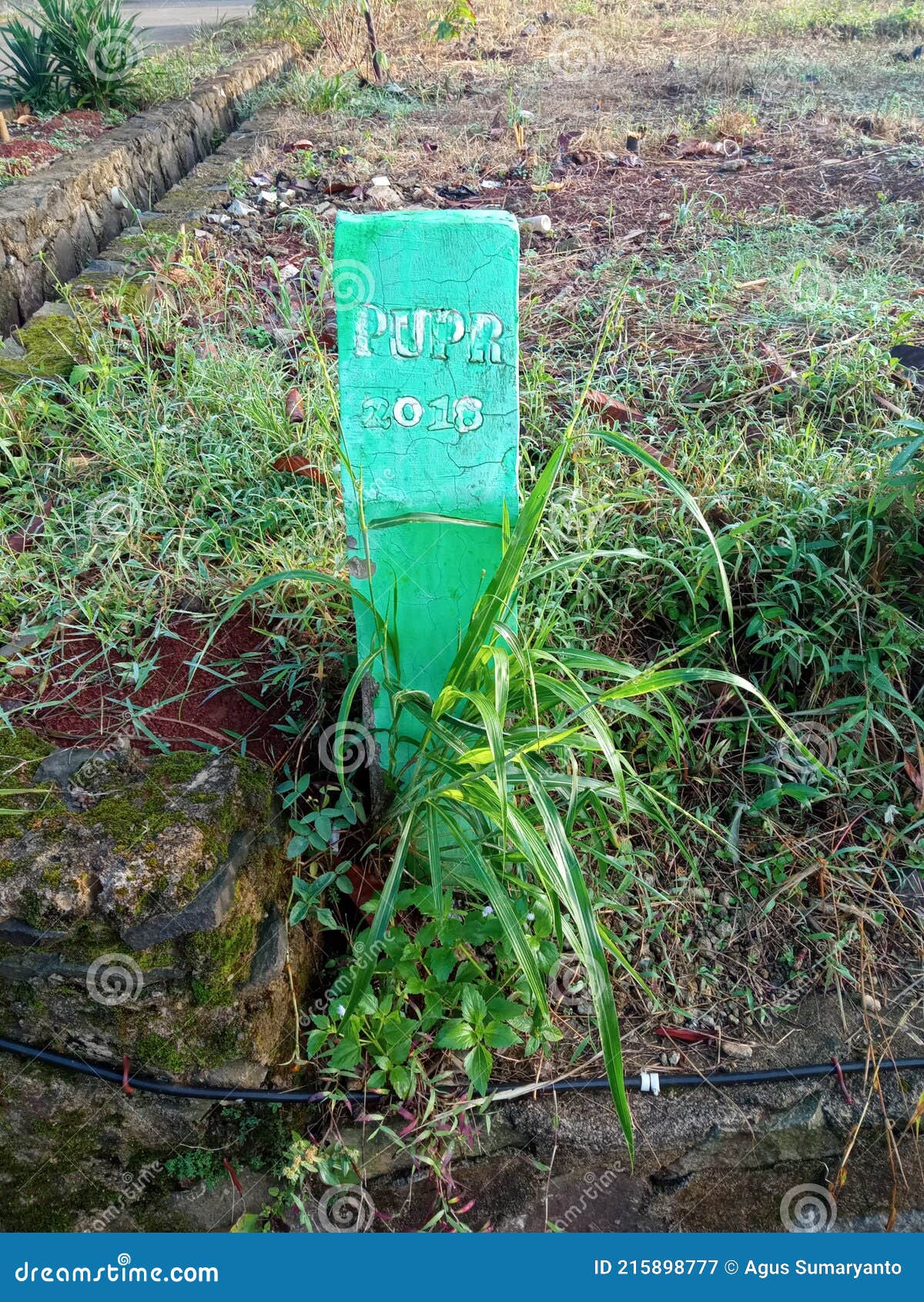 The Example of Benchmark Land Boundaries in Residential Areas Stock ...