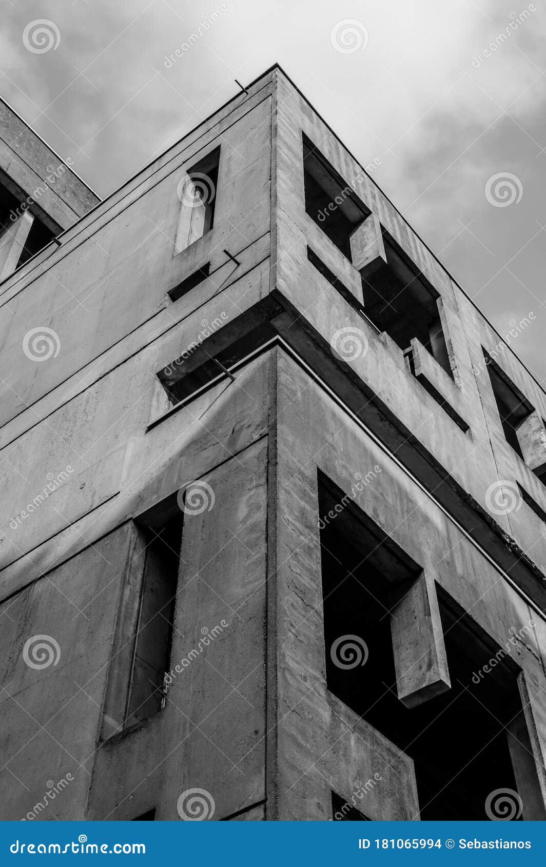 Example of Brutalist Architecture Style. Details of Brutalist Concrete ...