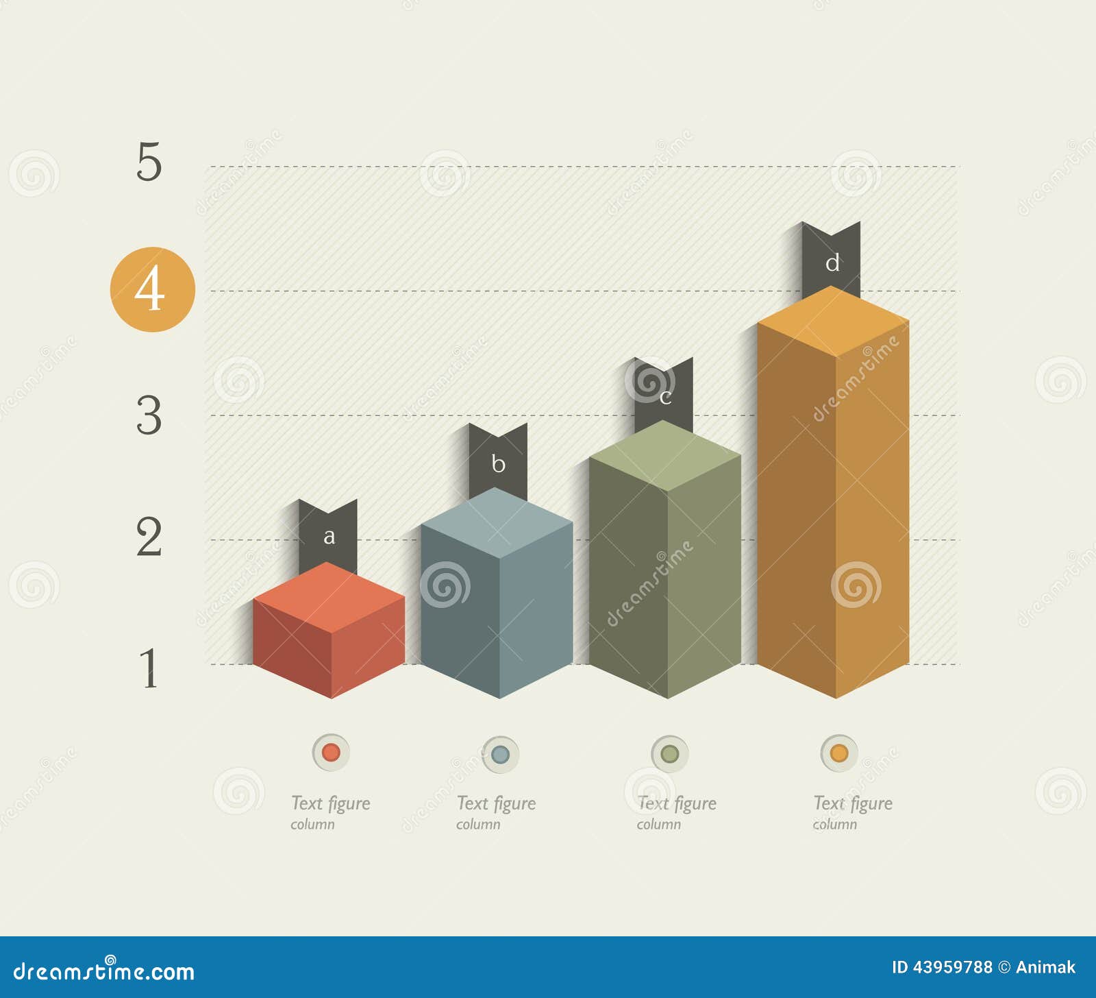 Example of Business 3D Design Graph. Stock Vector - Illustration of ...