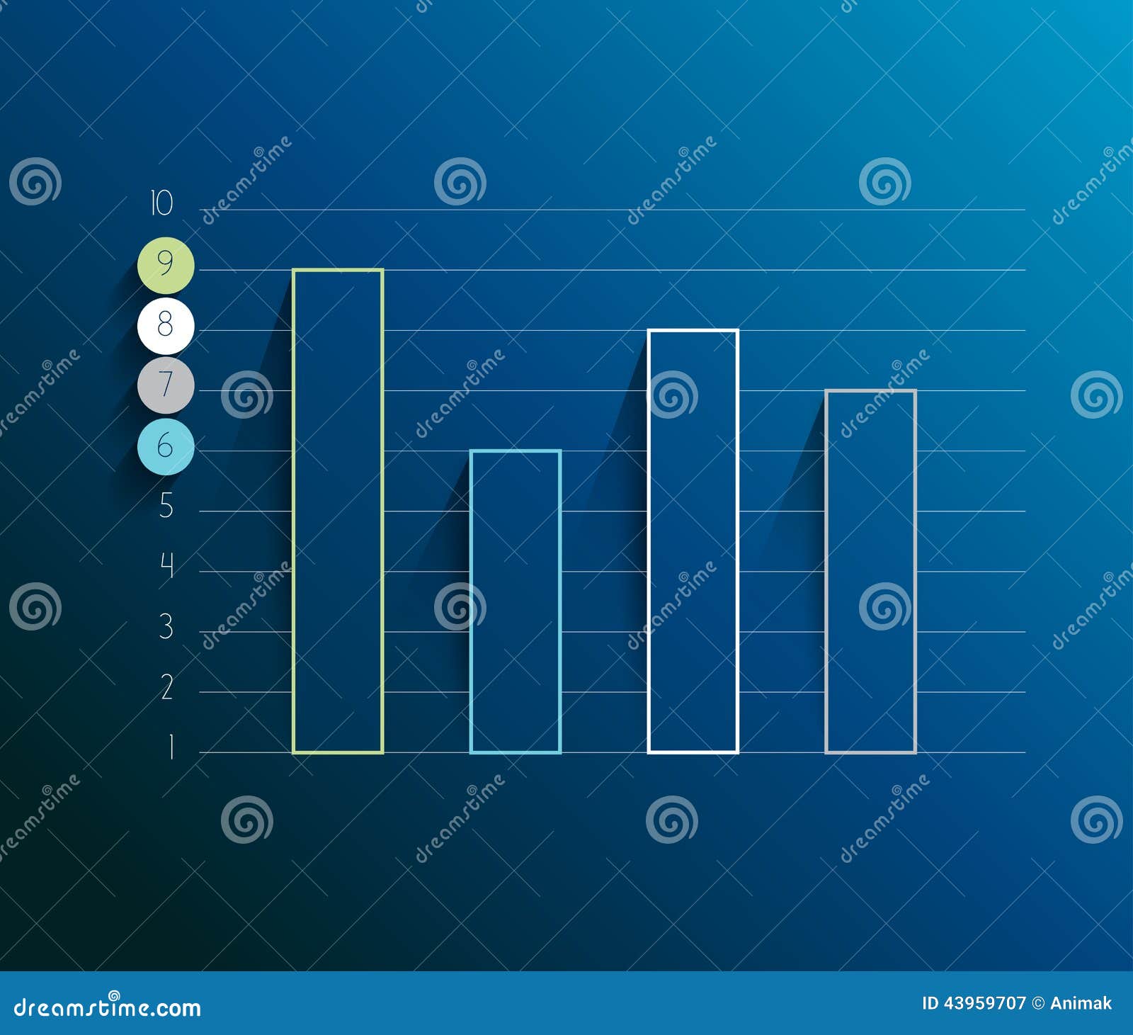 Example of Business Lined Design Graph. Stock Vector - Illustration of ...
