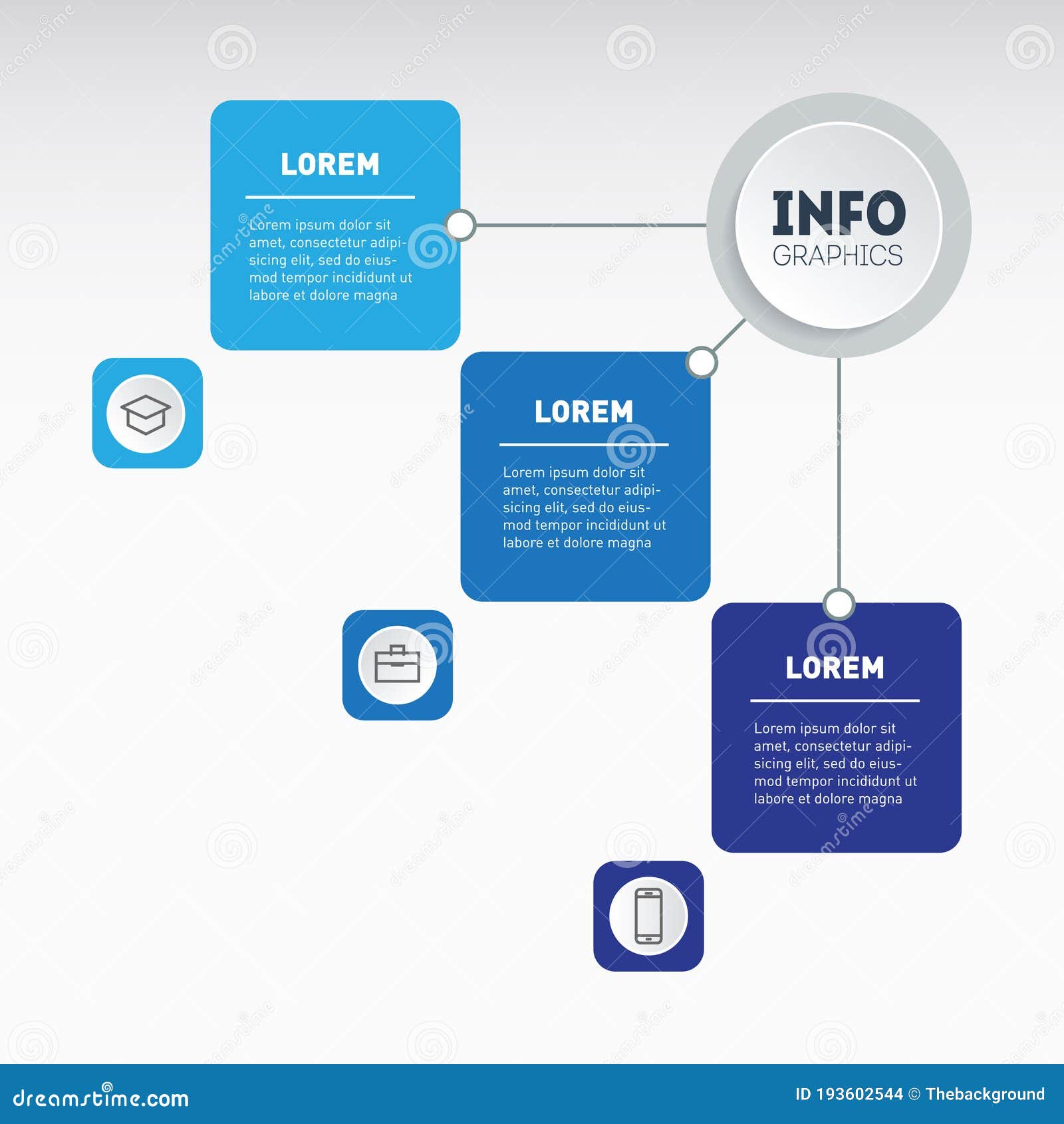 Example Of A Chart Or Mind Map With Three Steps. Report For 3 Months ...