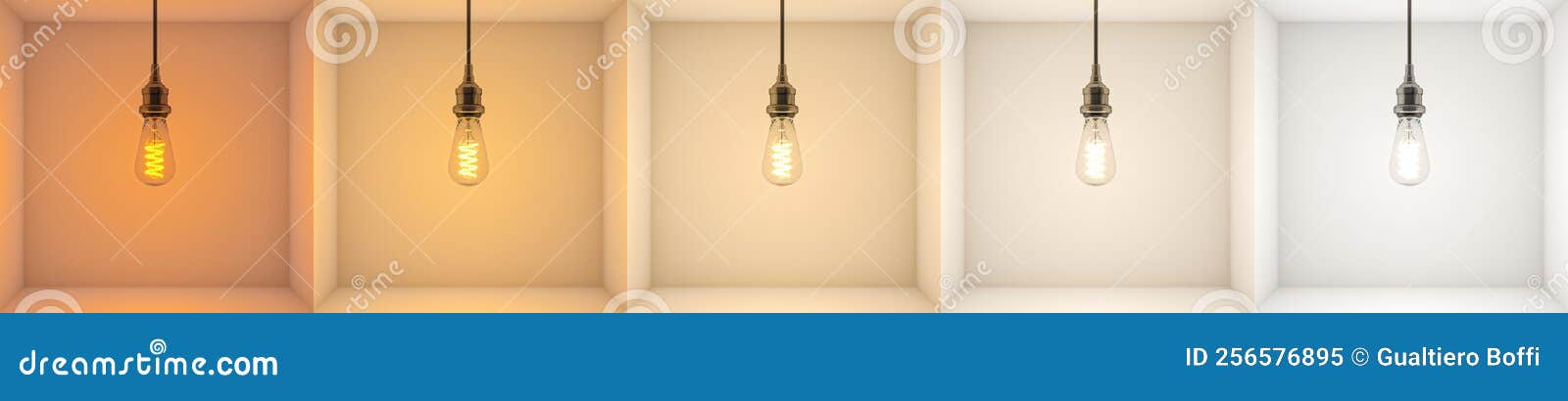Example of Color Temperature of Bulbs from 2000 Kelvin To 5000 Kelvin ...