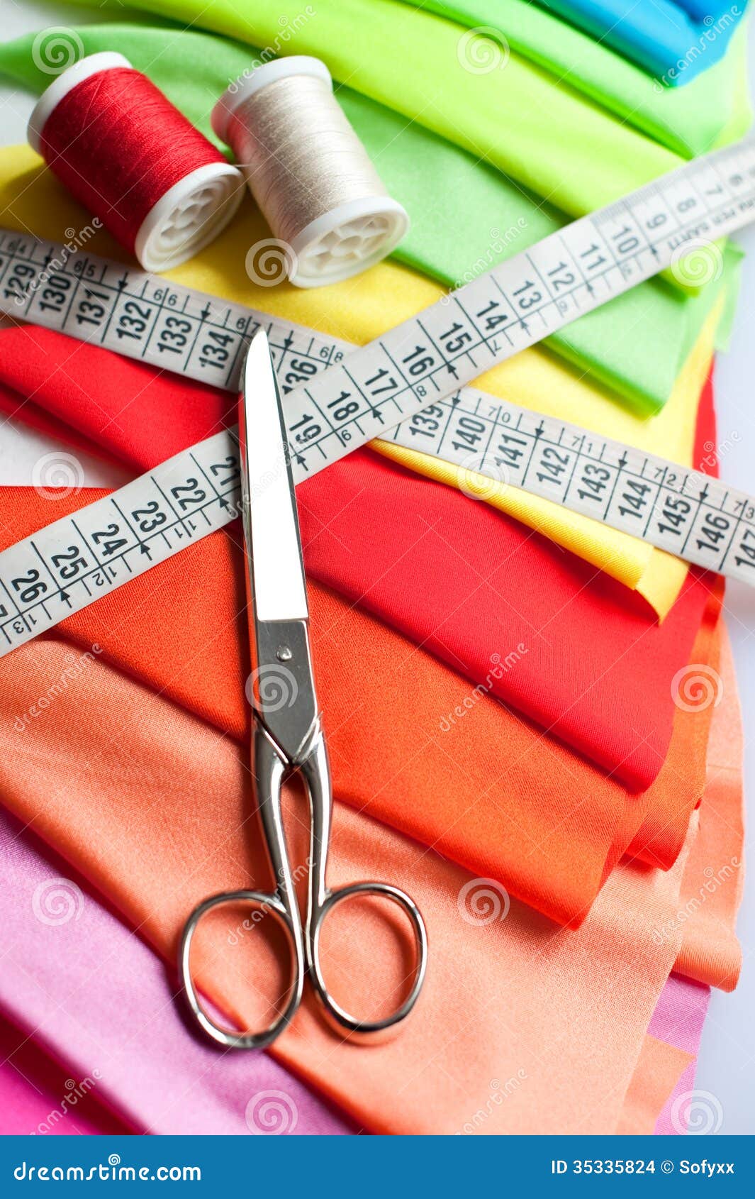 Scissors And Meter For Tailor Royalty-Free Stock Image | CartoonDealer ...