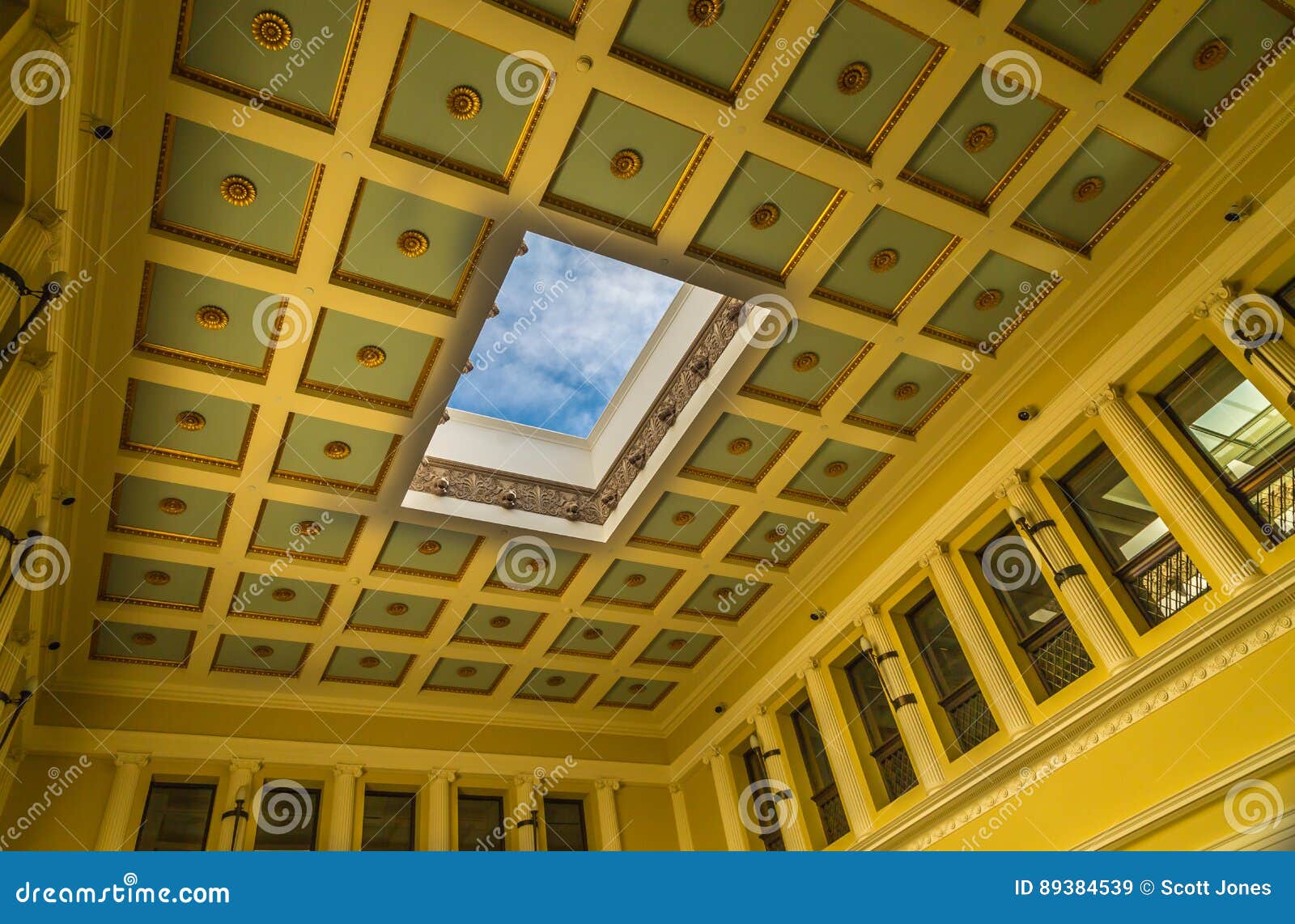 An Example of a Compluvium in a Roman Villa. Stock Image - Image of ...