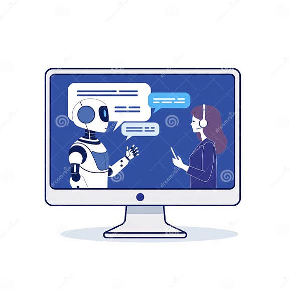 An Example of an AI-powered Chatbot Interacting with a Customer Support Agent on a Computer ...