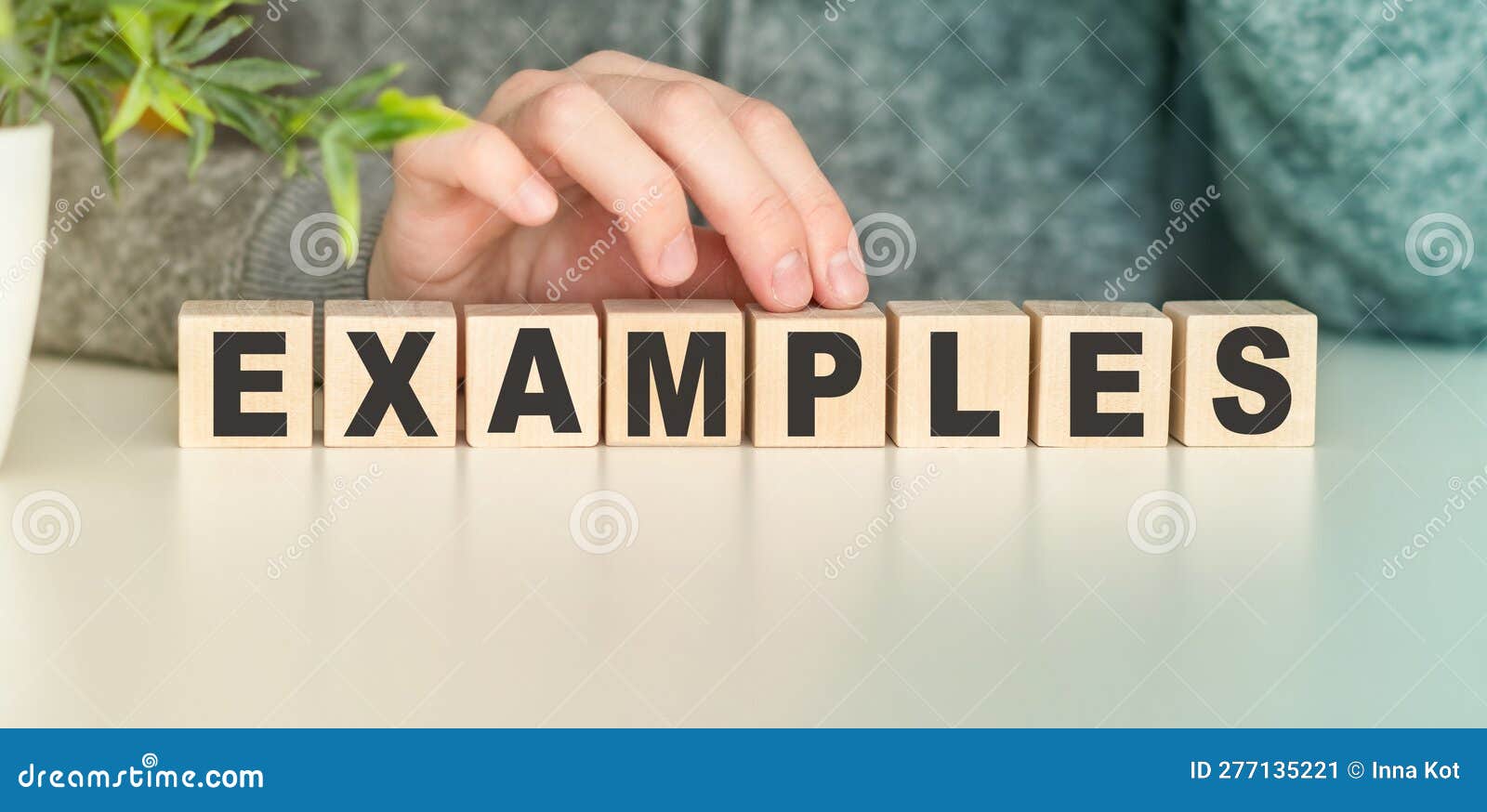 Example - Cube with Letters, Sign with Wooden Cubes Stock Image - Image ...