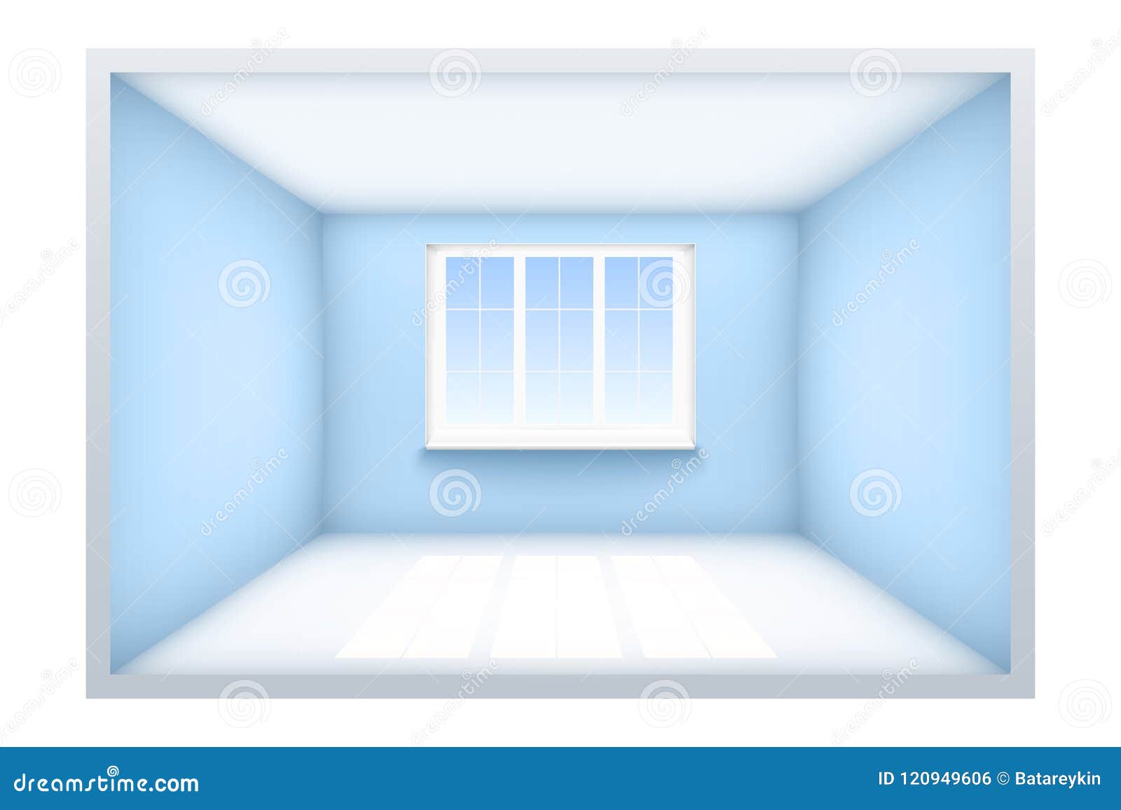 Example of Empty Room with Window. Stock Vector - Illustration of ...