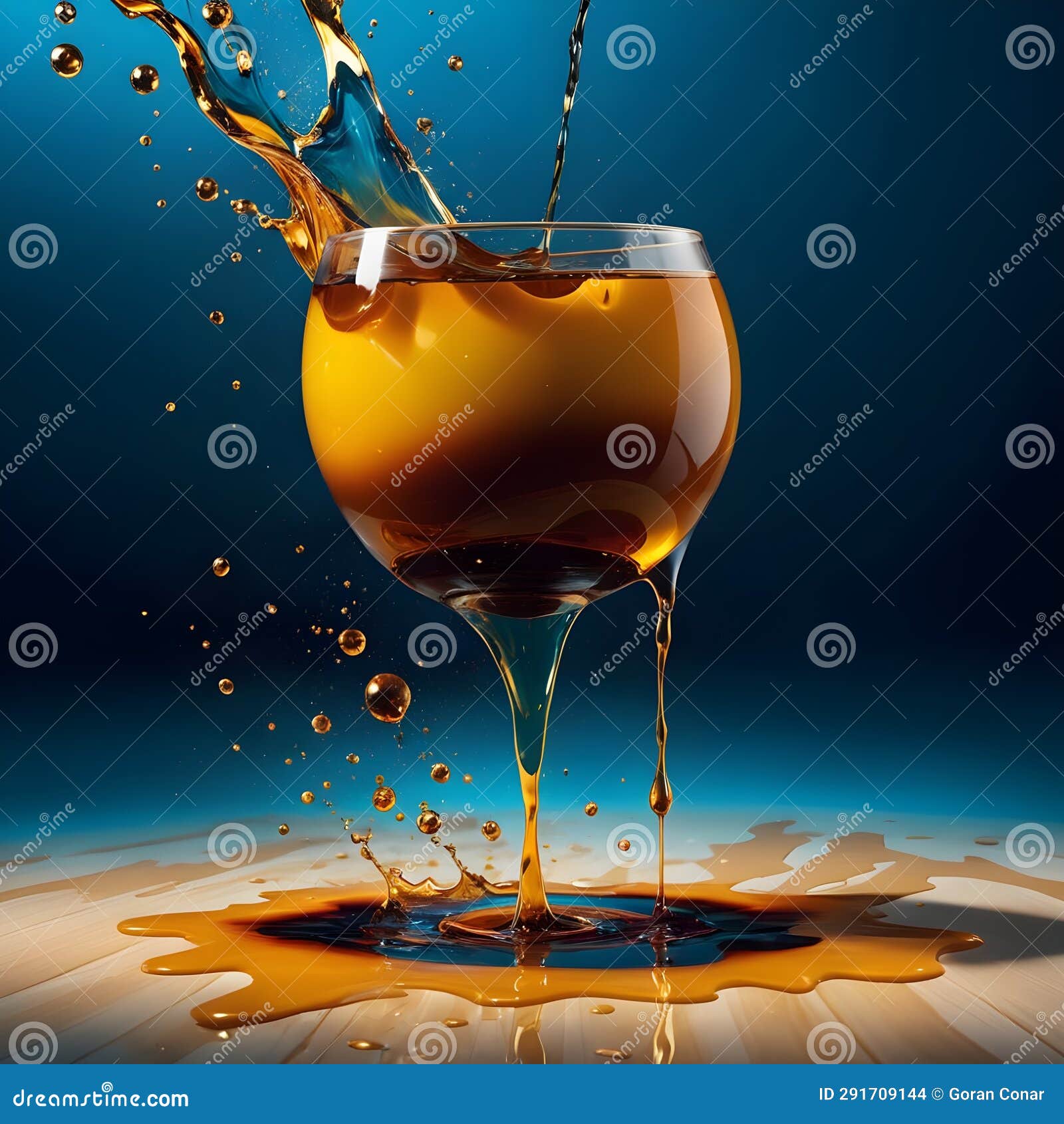 Fluid Splash Art and a Glass Stock Illustration - Illustration of fluid ...