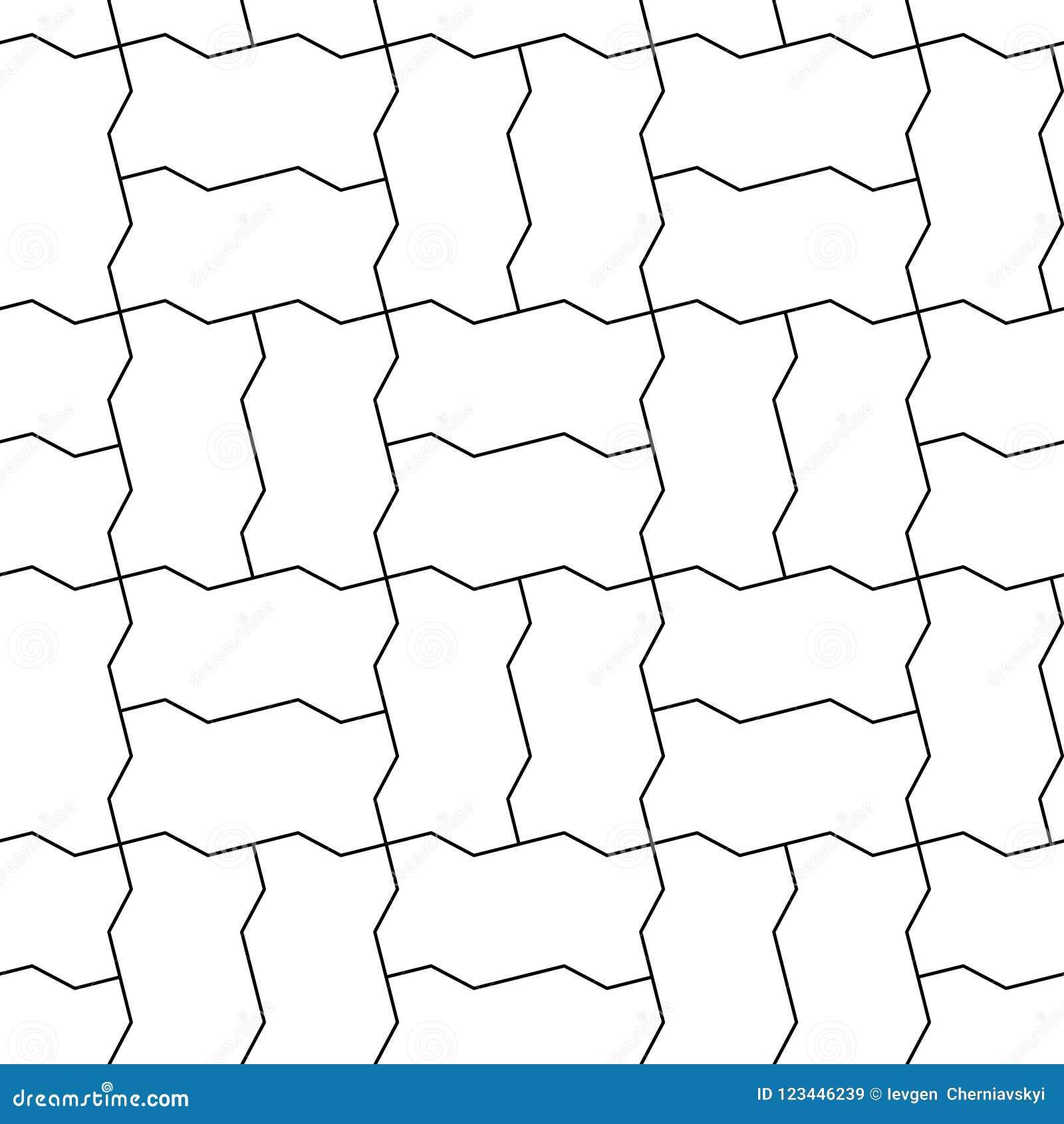 Dichromatic Interlocking Blocks Paving, Seamless Texture. Stock ...